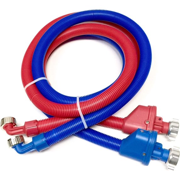 2-pack Flood Safe Washing Machine Hoses - Heavy Duty PVC Hose Sealed ...