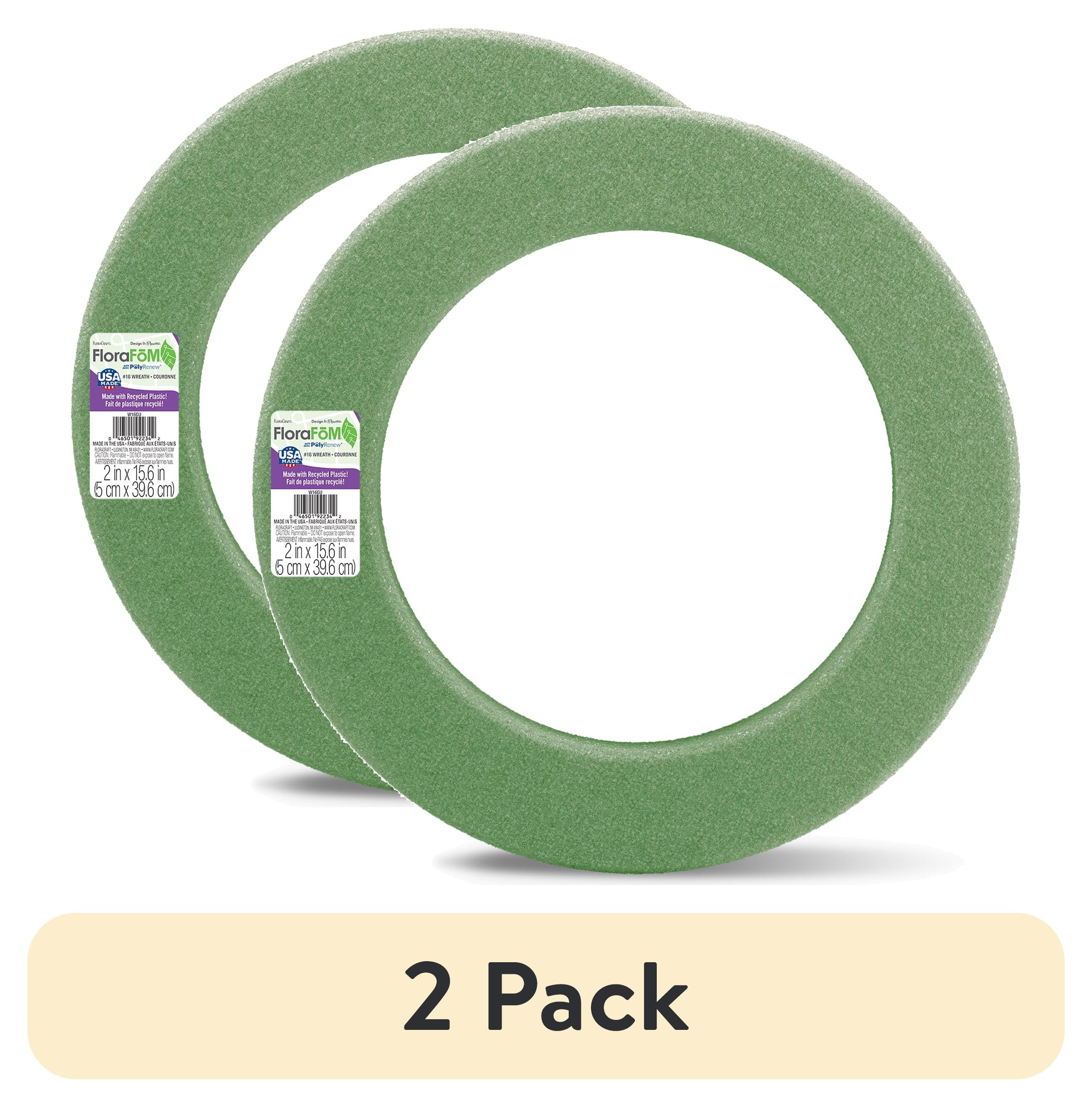 FloraCraft FloraFoM Floral Arranging Wreath 2x15.6 Green Lightweight ...