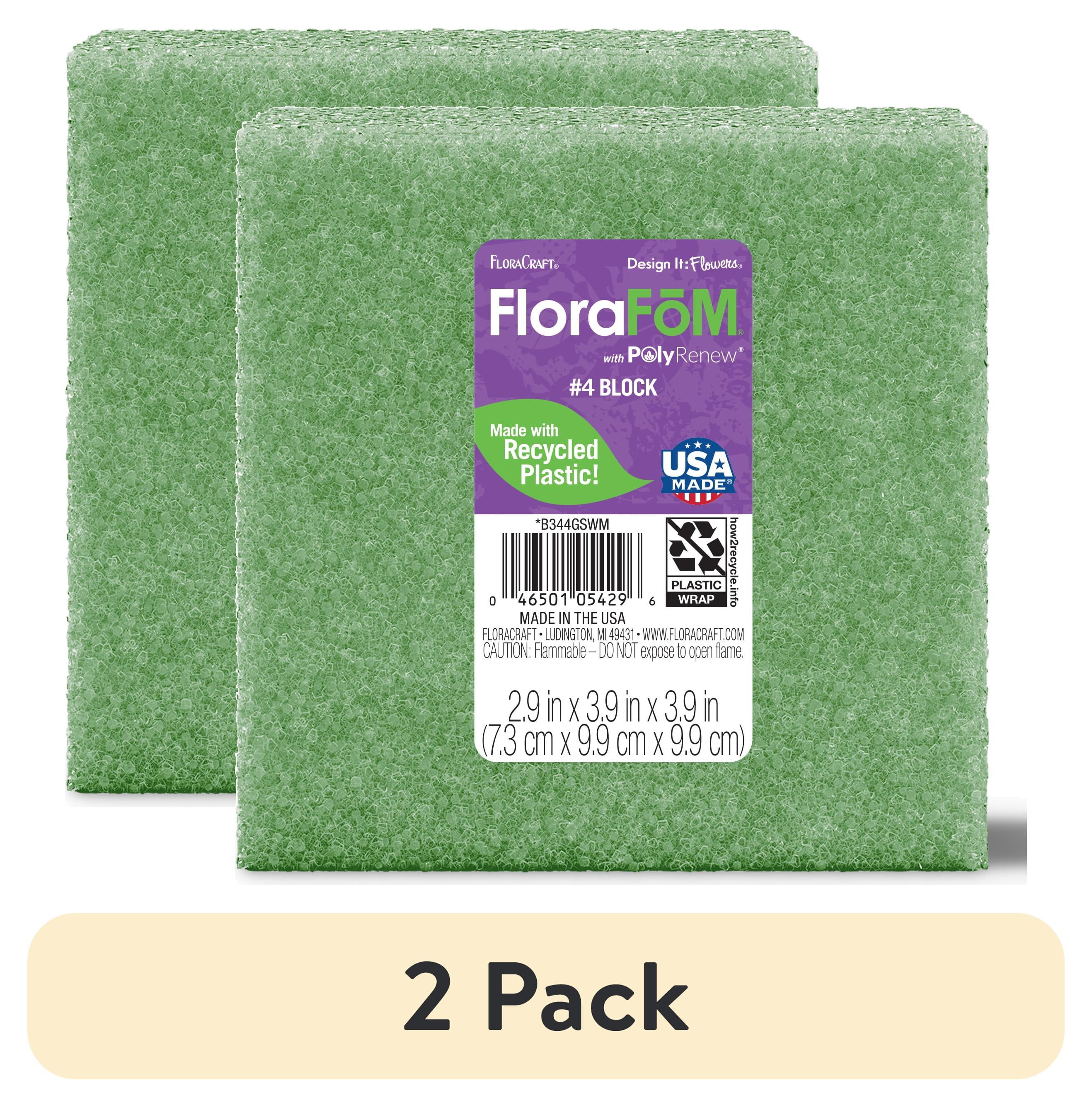 (2 pack) FloraCraft FloraFōM Green Recycled Plastic Art & Craft ...