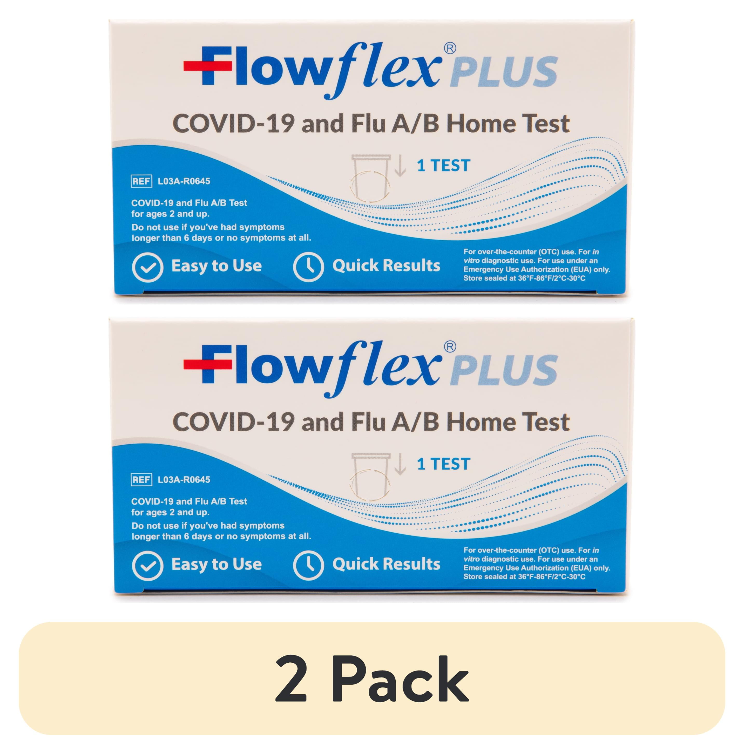 (2 pack) Flowflex® Plus COVID-19 and Flu A/B Home Test - (1 Pack) Flu A ...