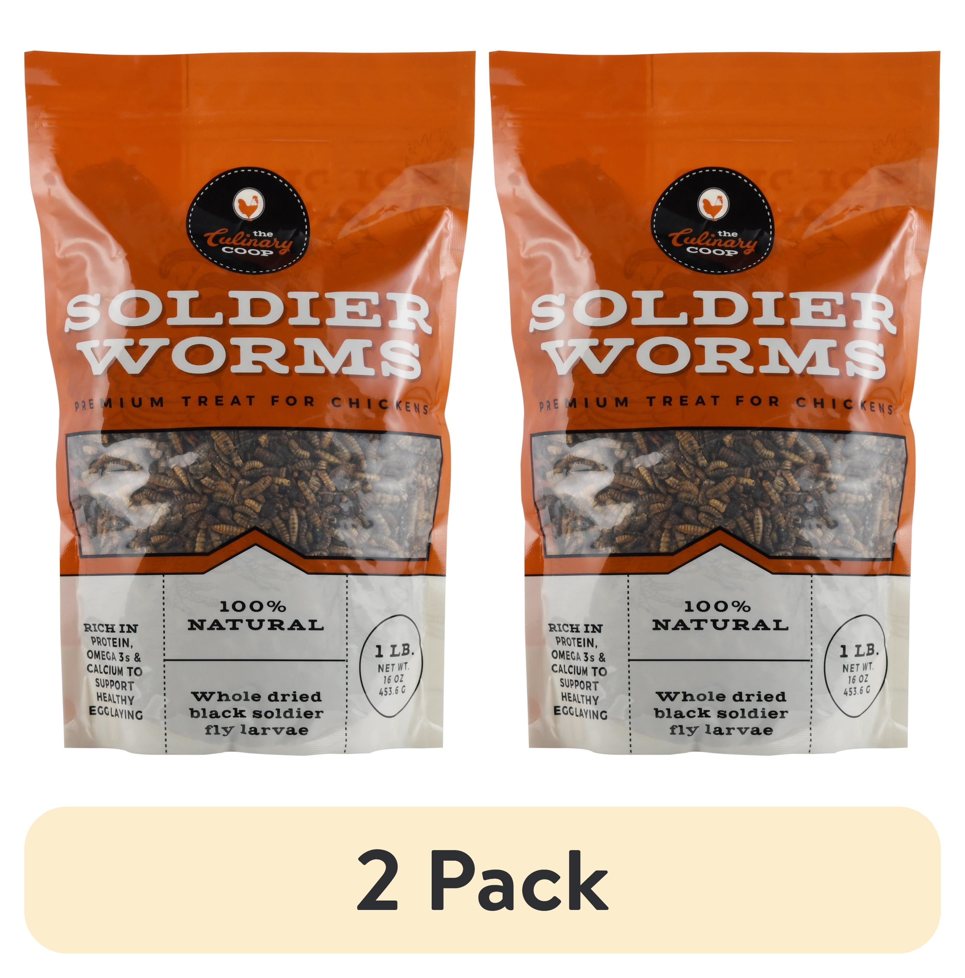 (2 pack) Fluker's The Culinary Coop Dried Soldier Worms, Premium All ...