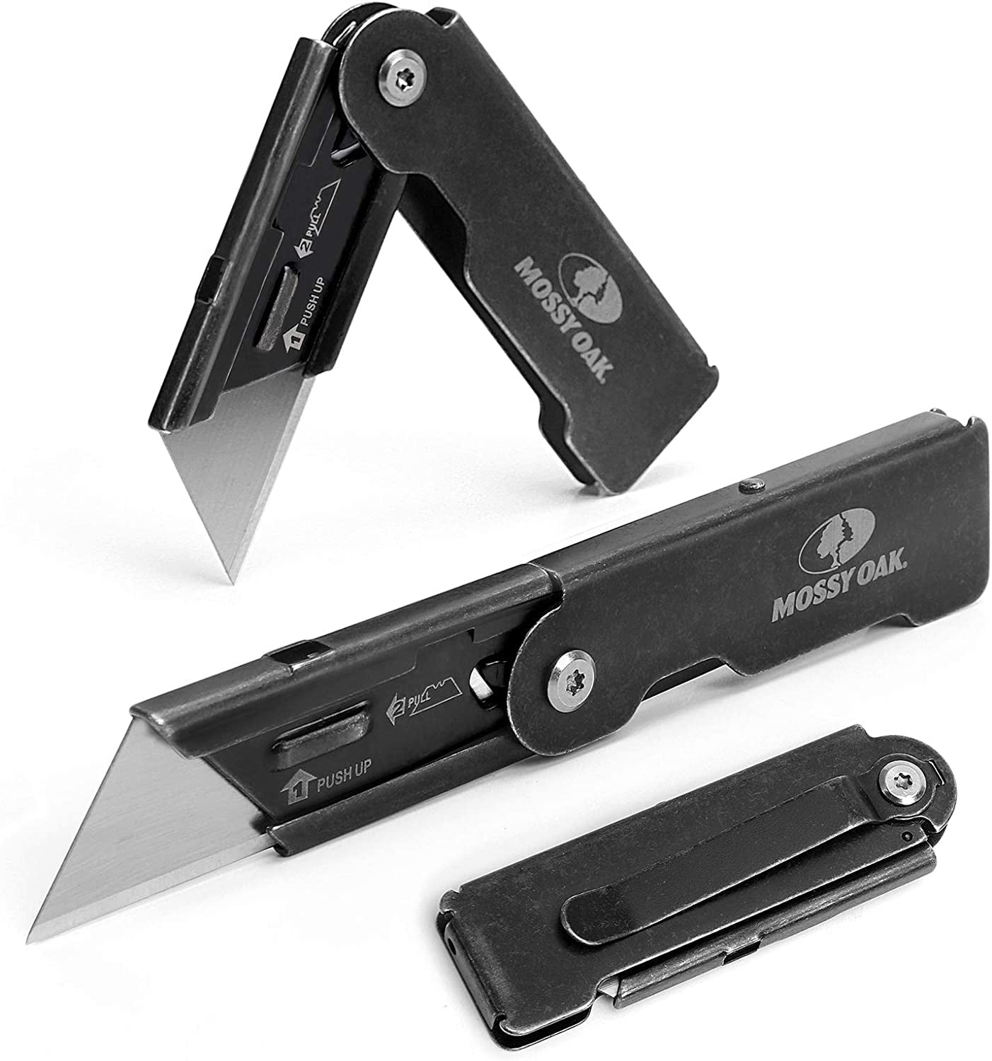 2-pack Folding Pocket Utility Knife Set, Quick Change Box Cutter with ...