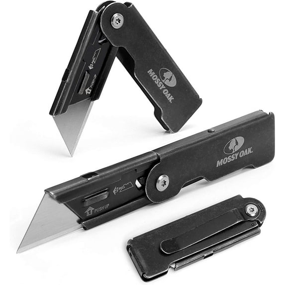 2-pack Folding Pocket Utility Knife Set, Quick Change Box Cutter with ...