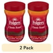 Folgers Classic Roast Instant Coffee Crystals, 16-Ounce Easy Open Flip-Top Jar, 100% Pure Coffee ...