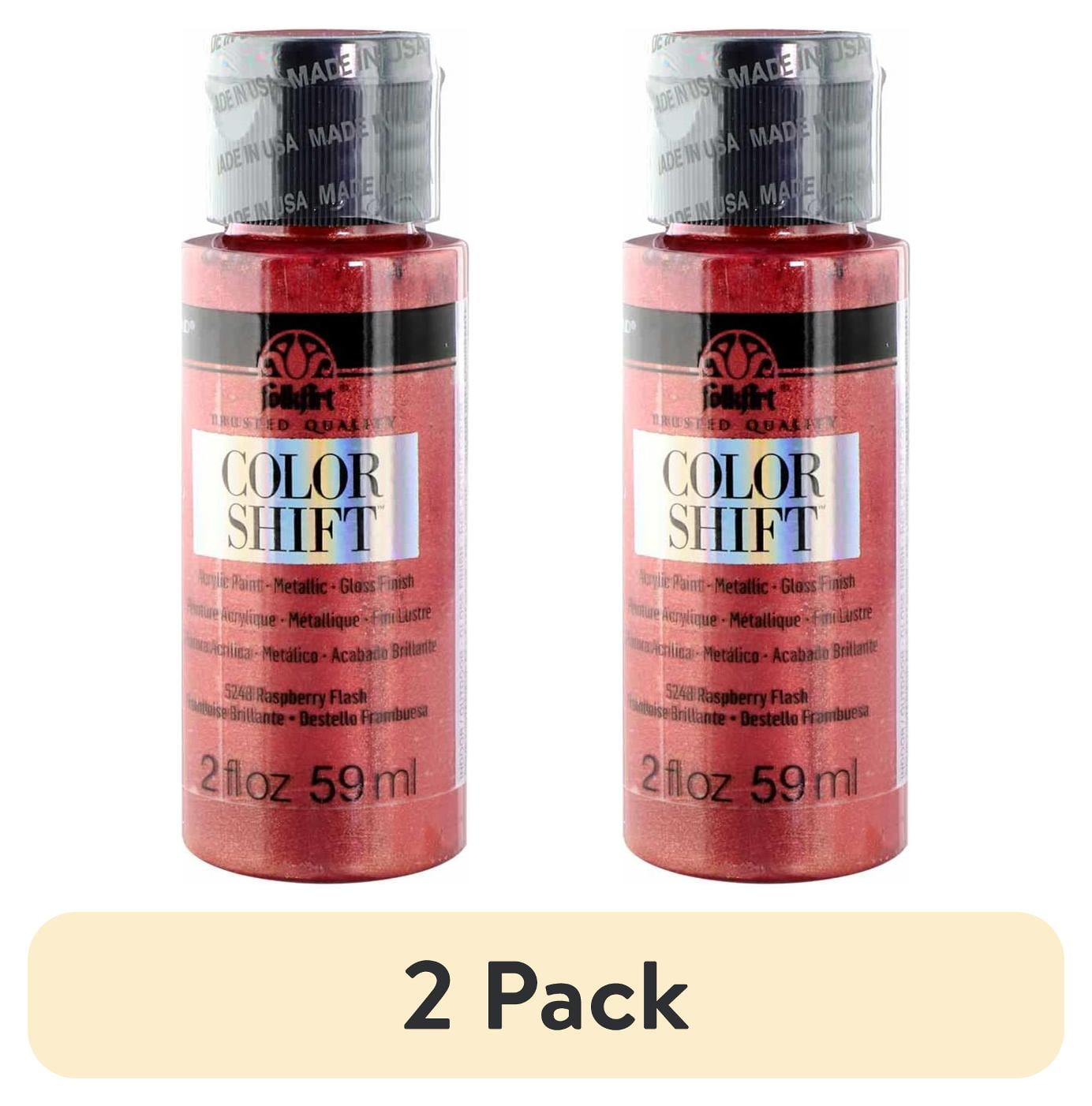 (2 pack) FolkArt Color Shift Acrylic Paint, Gloss Finish, Raspberry ...