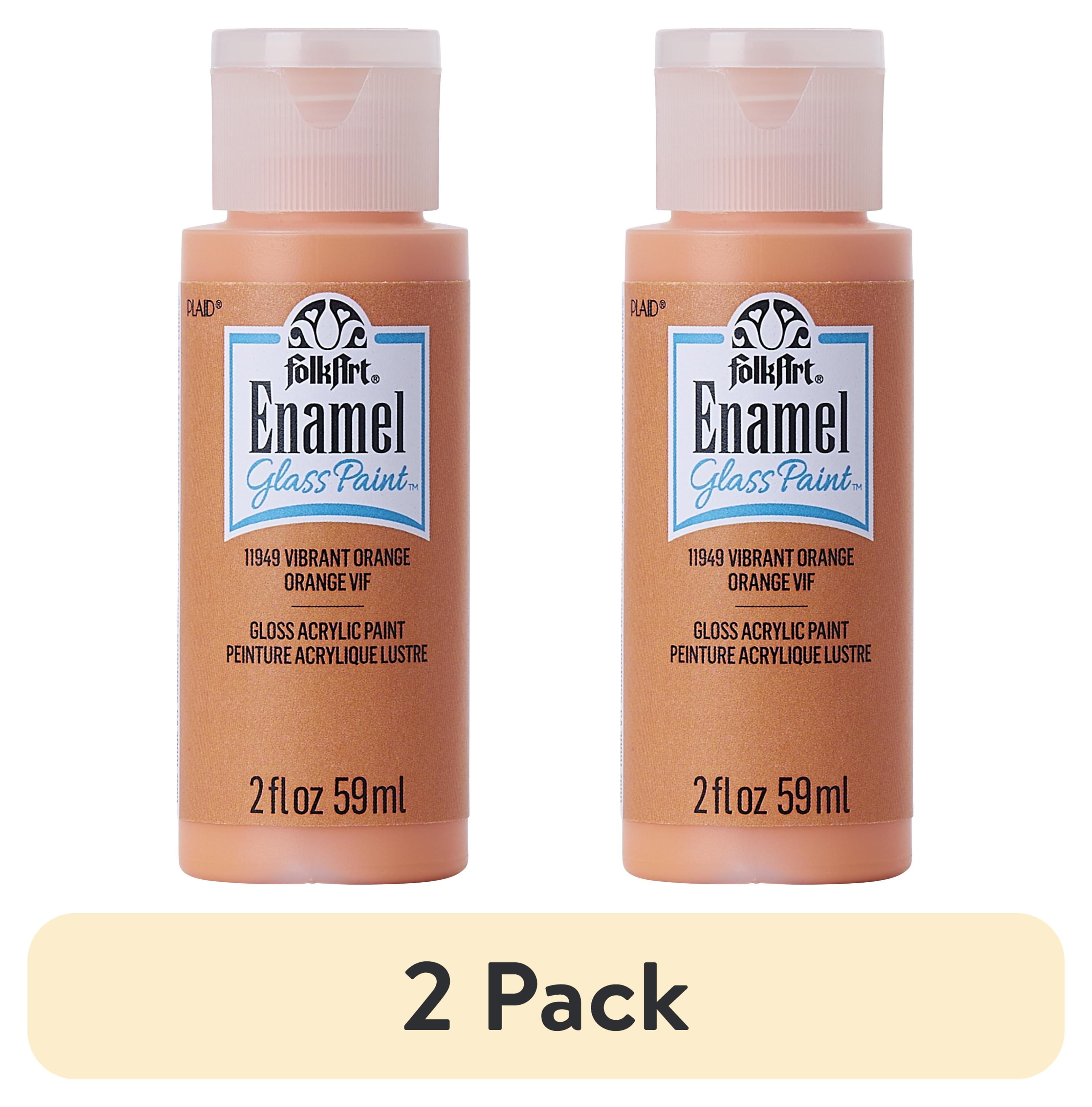 (2 pack) FolkArt Enamel Acrylic Craft Paint, Gloss Finish, Vibrant ...