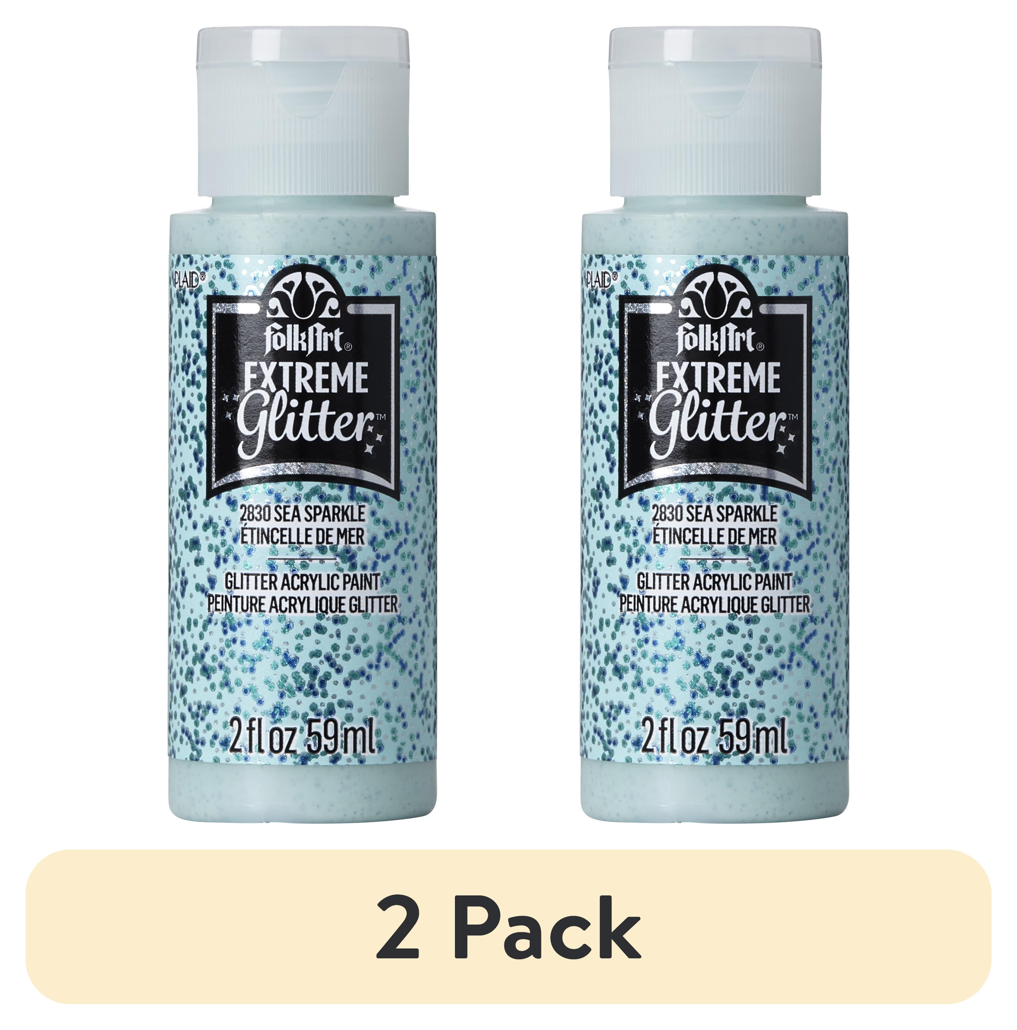 (2 pack) FolkArt Extreme Glitter Acrylic Craft Paint, Glitter Finish ...