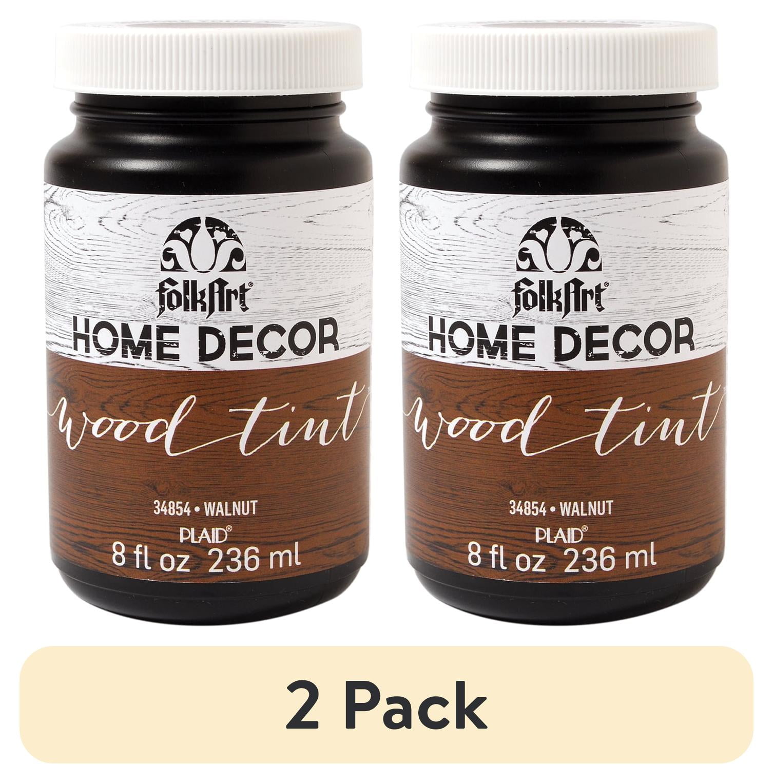 (2 pack) FolkArt Home Decor Wood Tint - Walnut, 8 oz. - Walmart.com