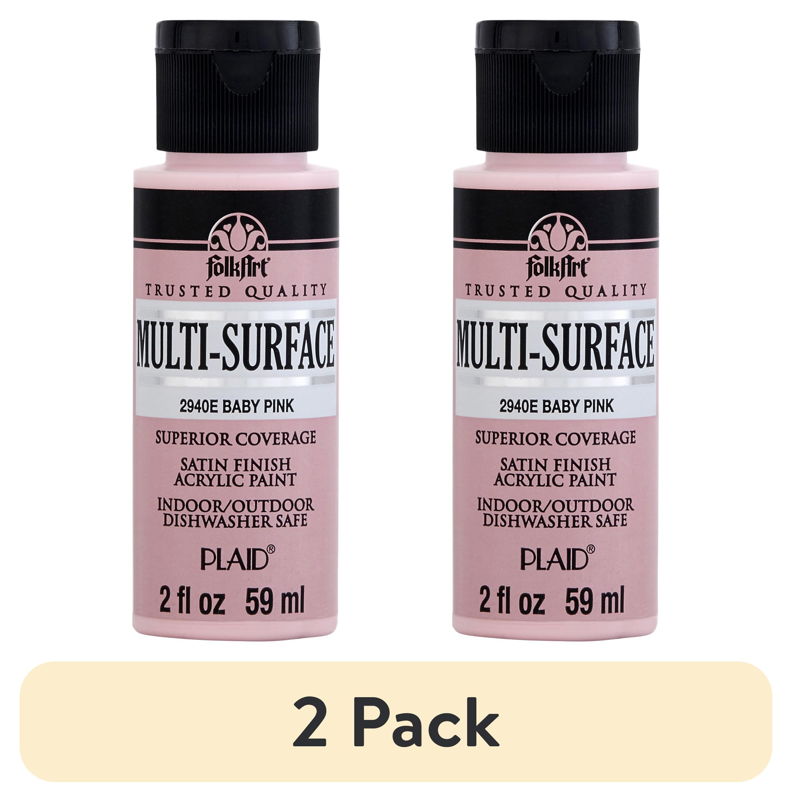 (2 pack) FolkArt Multi-Surface Acrylic Craft Paint, Satin Finish, Baby ...