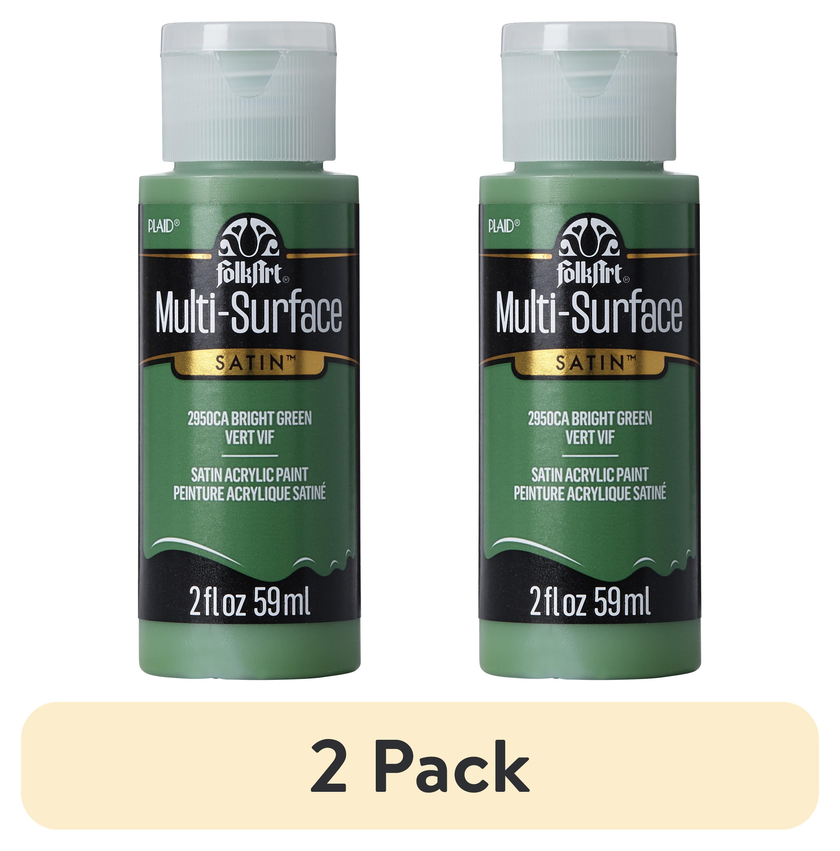 (2 pack) FolkArt Multi-Surface Acrylic Craft Paint, Satin Finish ...