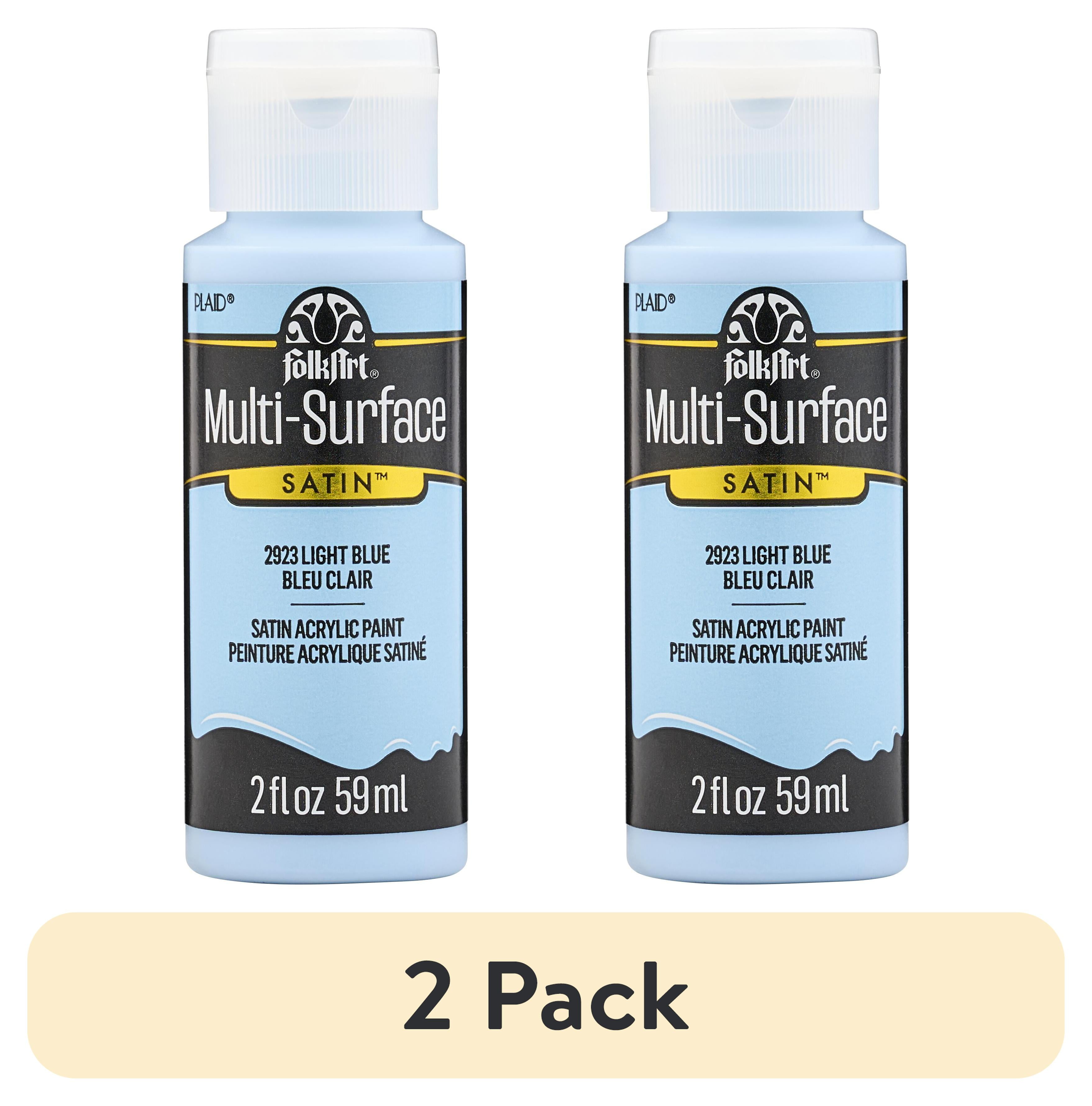 (2 pack) FolkArt Multi-Surface Acrylic Craft Paint, Satin Finish, Light ...