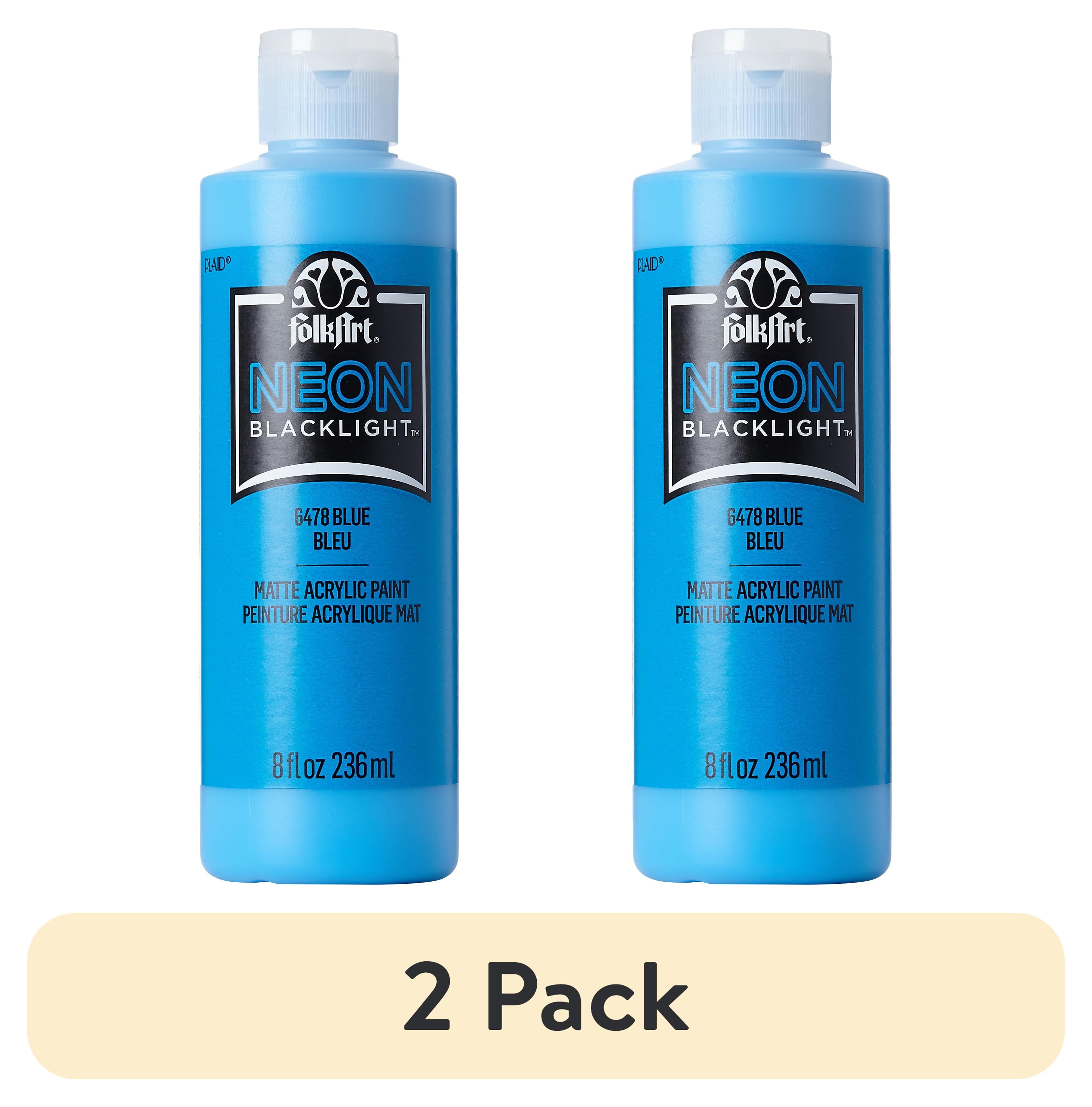 (2 pack) FolkArt Neon Blacklight Acrylic Craft Paint, Matte Finish ...