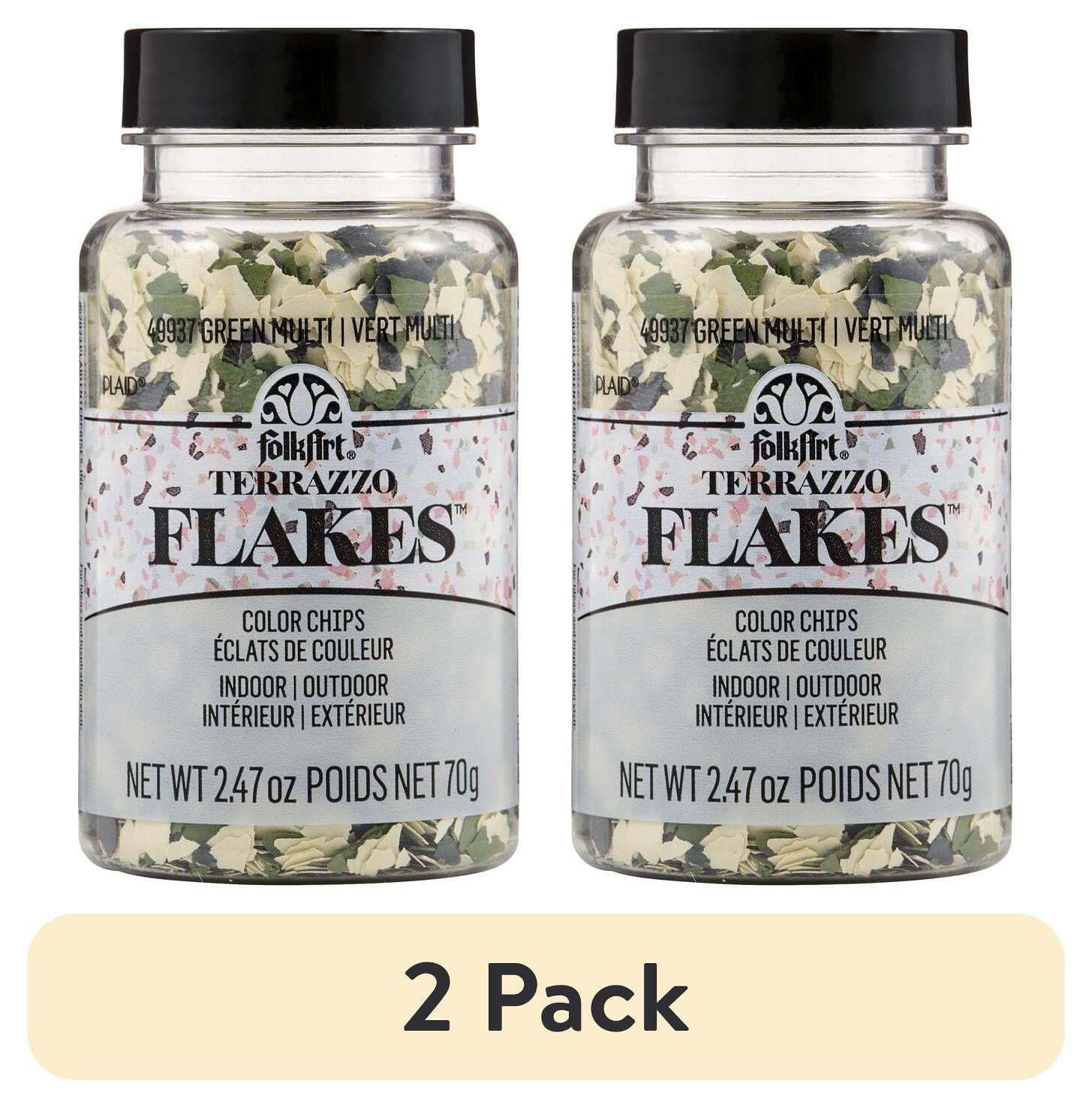 (2 pack) FolkArt Terrazzo Flakes Color Chips, Green Multi, 2.47 oz ...