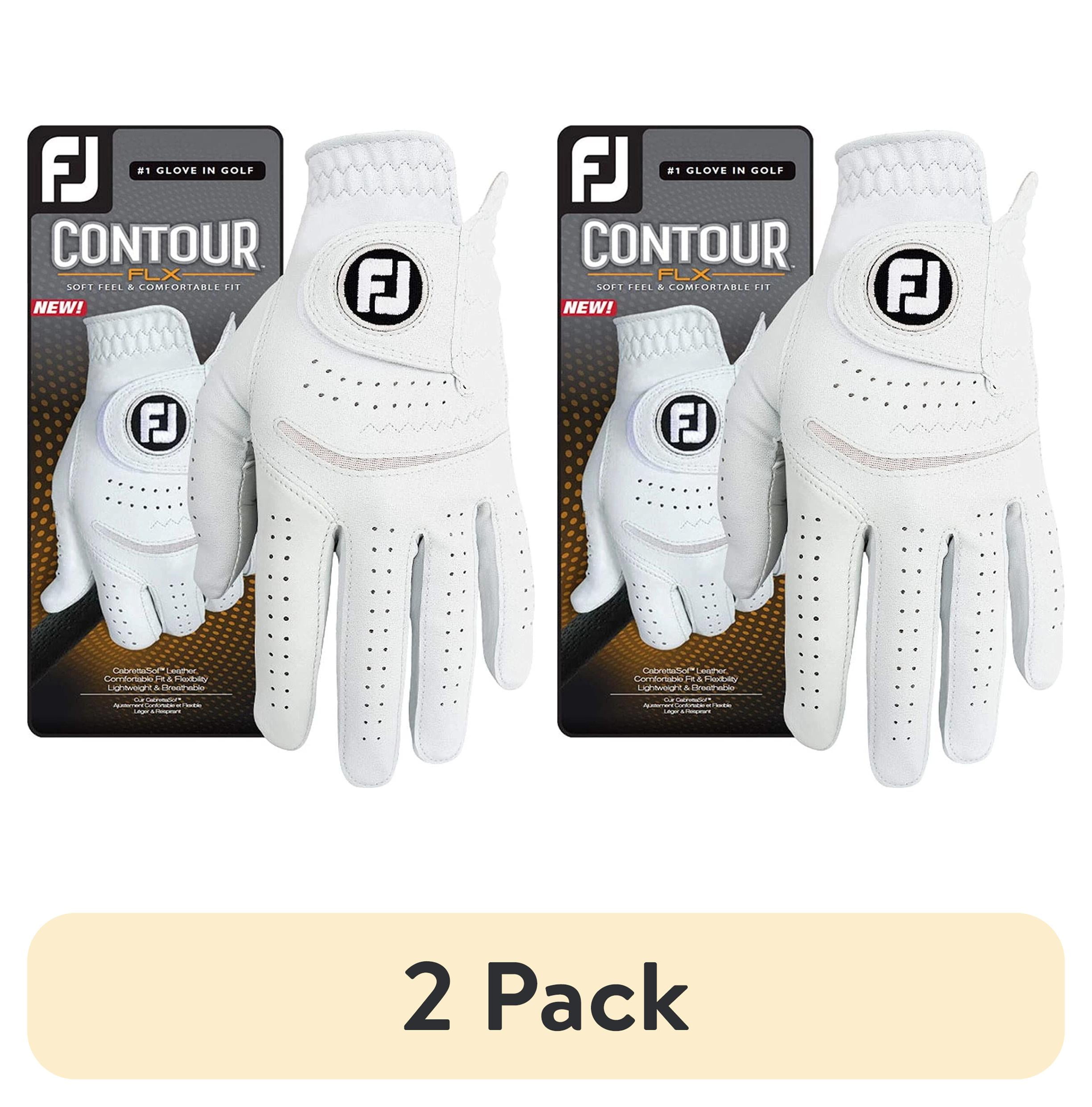(2 pack) FootJoy Men's Contour FLX Golf Glove, Extra Large, Left Handed ...