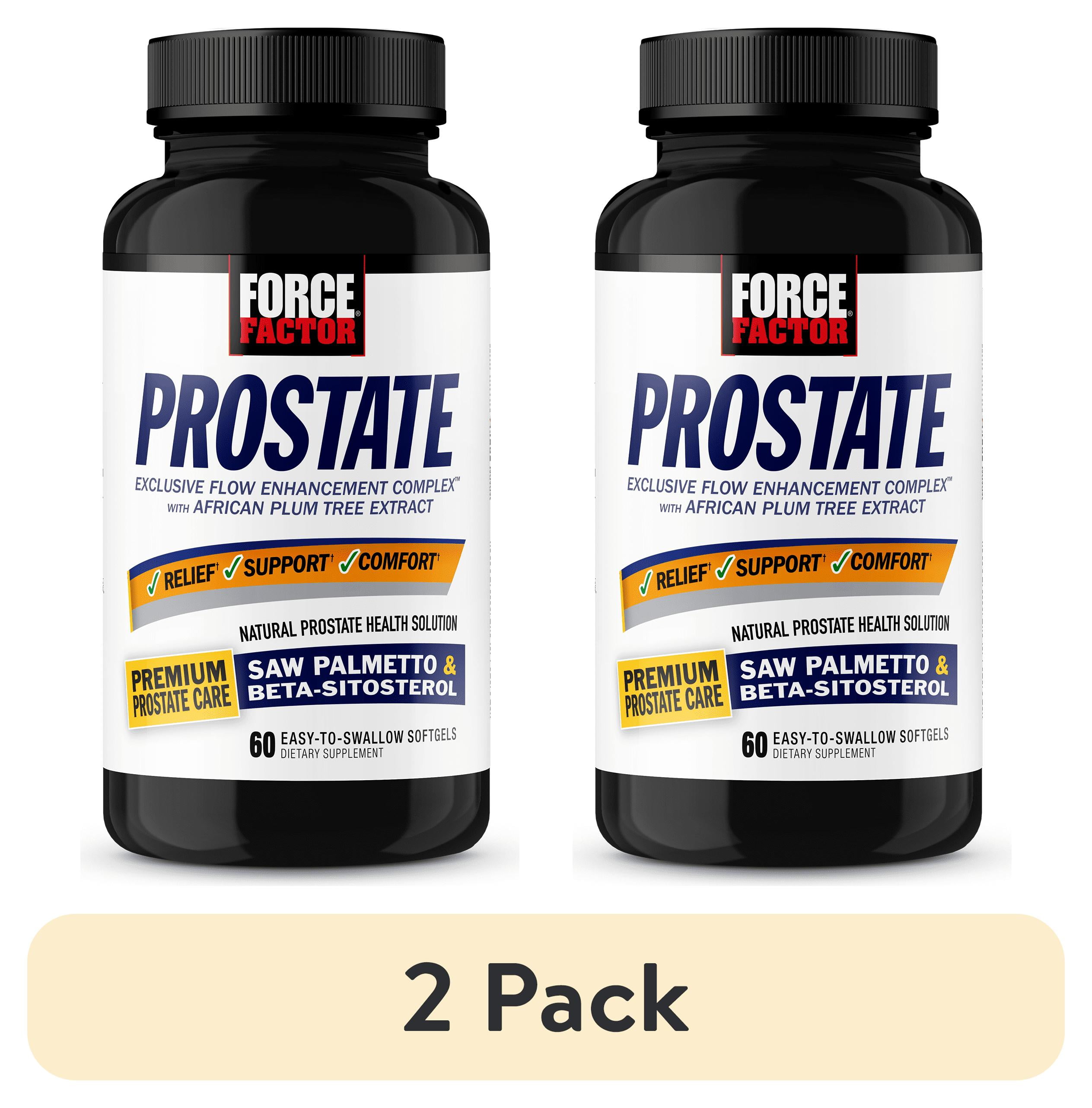 (2 pack) Force Factor Prostate Supplement for Men with Saw Palmetto and ...