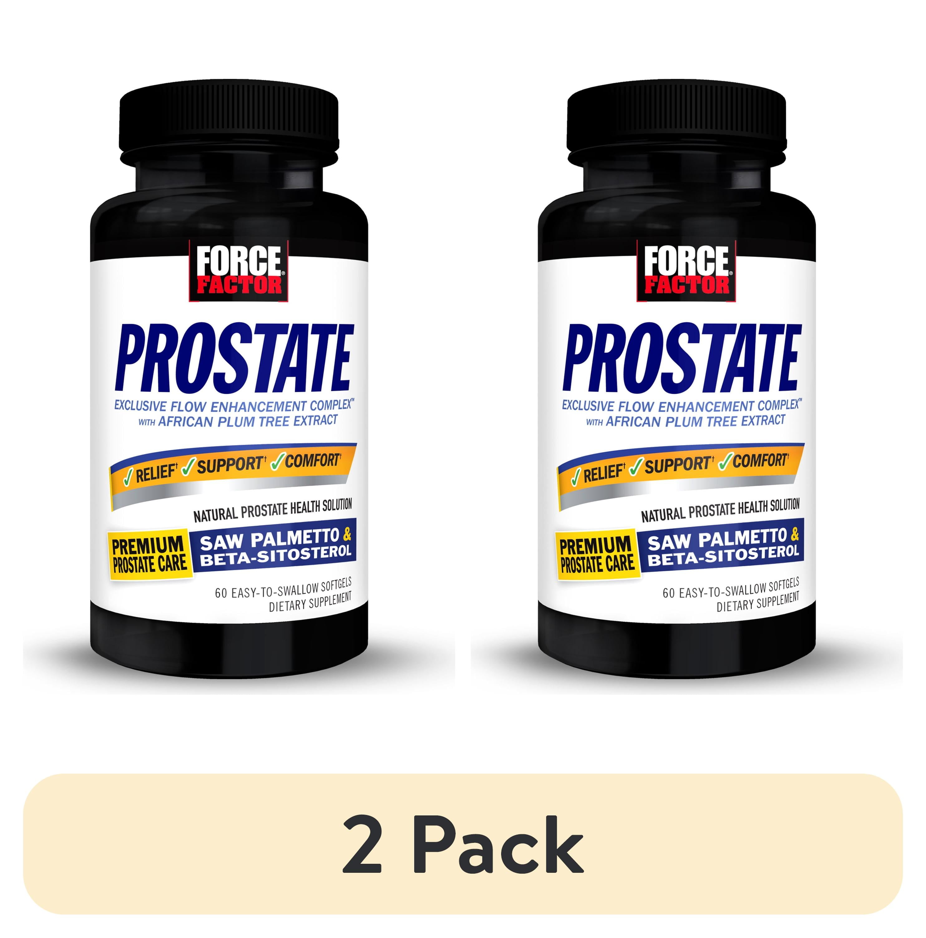 (2 pack) Force Factor Prostate Supplement for Men with Saw Palmetto and ...