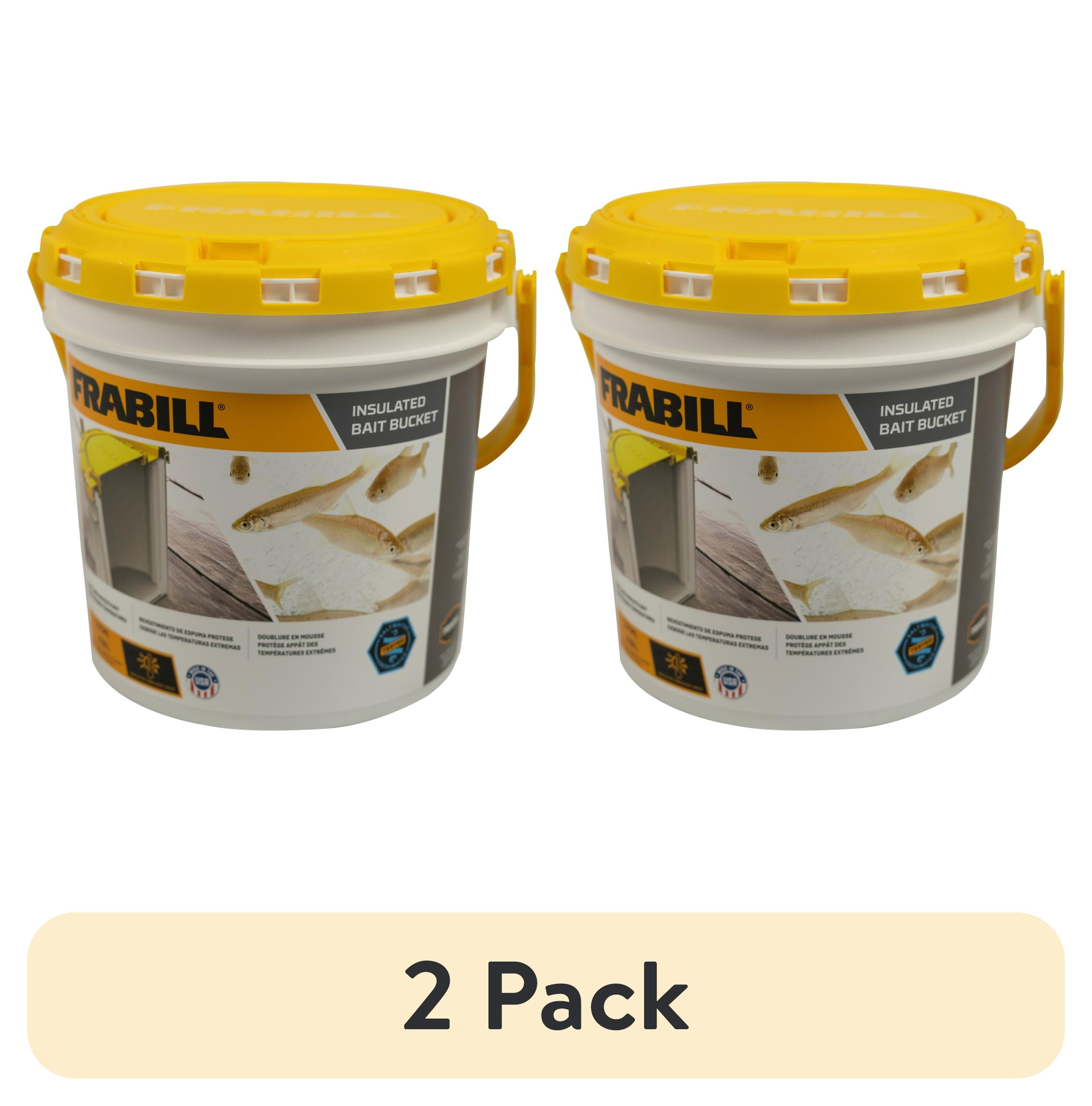 Frabill Insulated Bait Bucket 2 Pack 1.3 Gal Capacity Foam Lined for ...