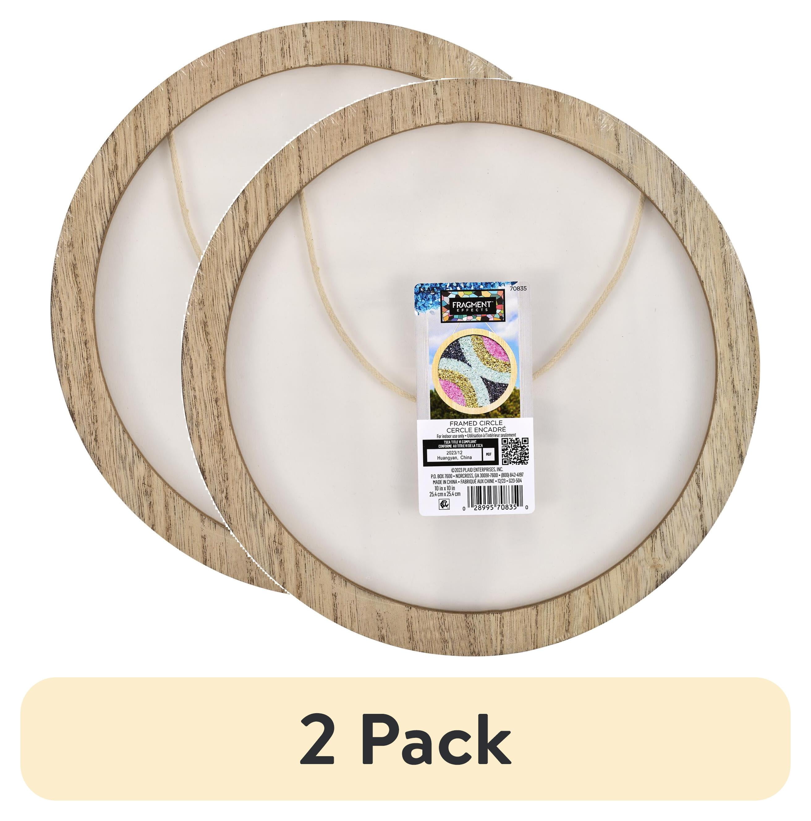 (2 pack) Plaid Fragment Effects Framed Surface, Circle, 10" x 10 ...
