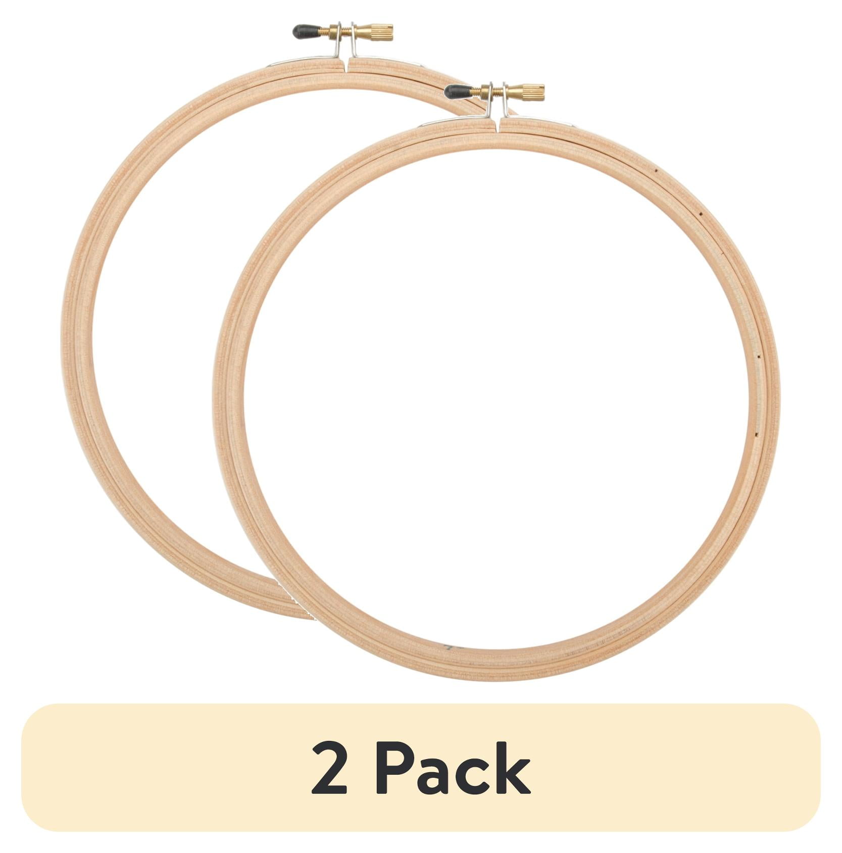 (2 pack) Frank A. Edmunds Wood Embroidery Hoop W/Round Edges 8"-Natural ...
