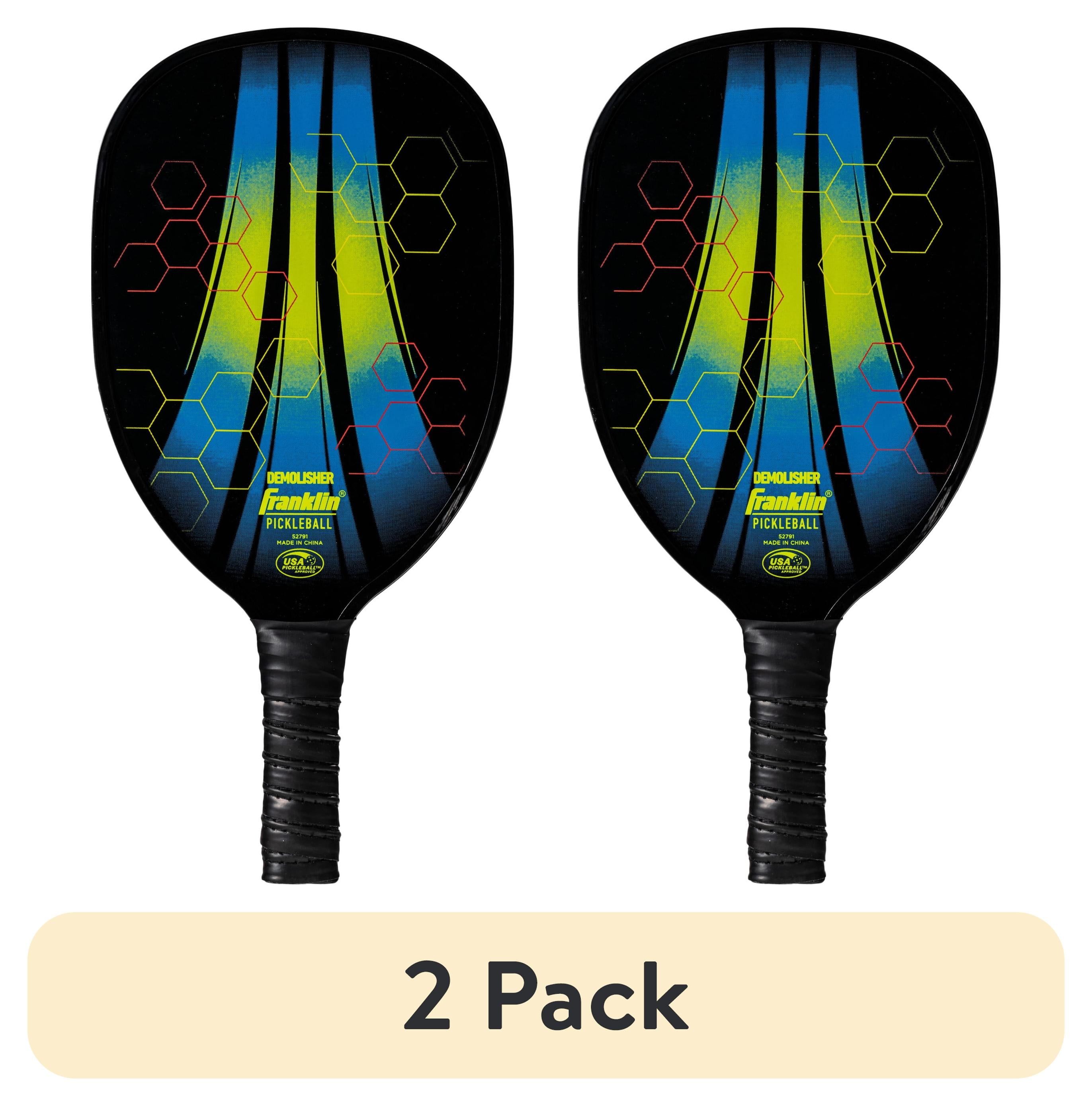 (2 pack) Franklin Sports Wooden Pickleball Paddle - Demolisher - Black ...