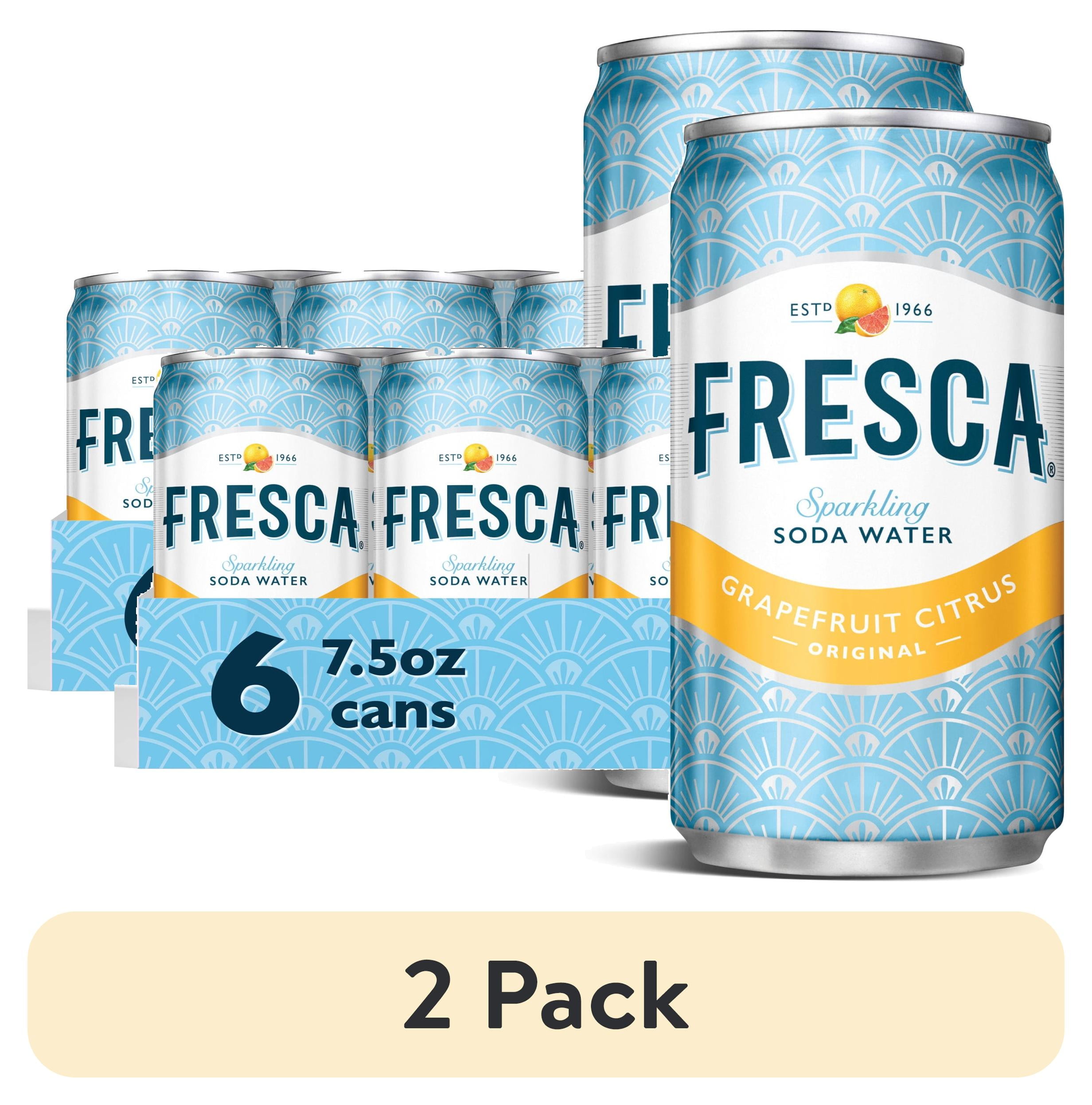 (2 pack) Fresca Grapefruit Citrus Mini Soda Pop Soft Drink, 7.5 fl oz ...