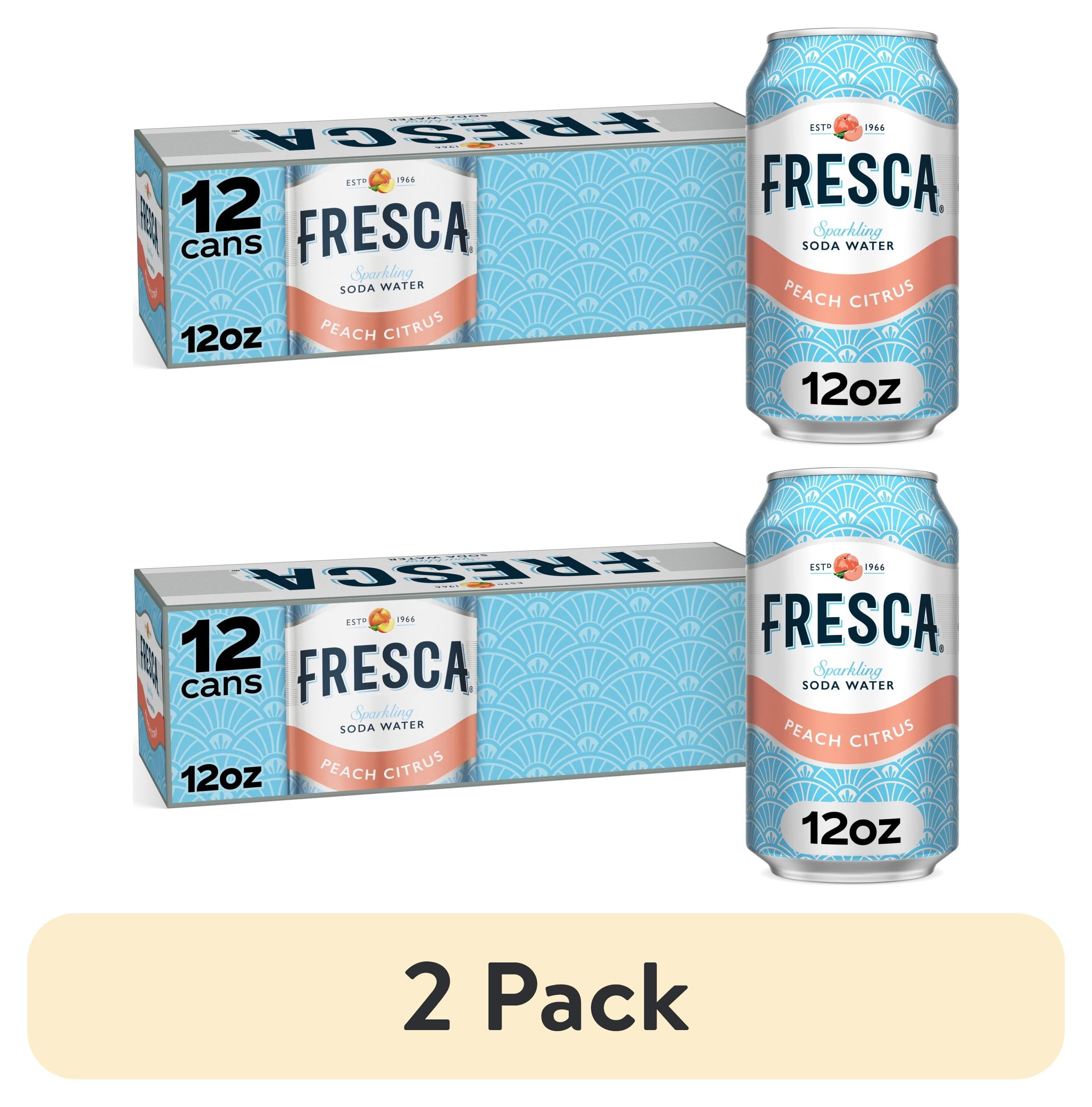(2 pack) Fresca Peach Soda Pop Fridge Pack Cans, 12 fl oz, 12 Pack ...