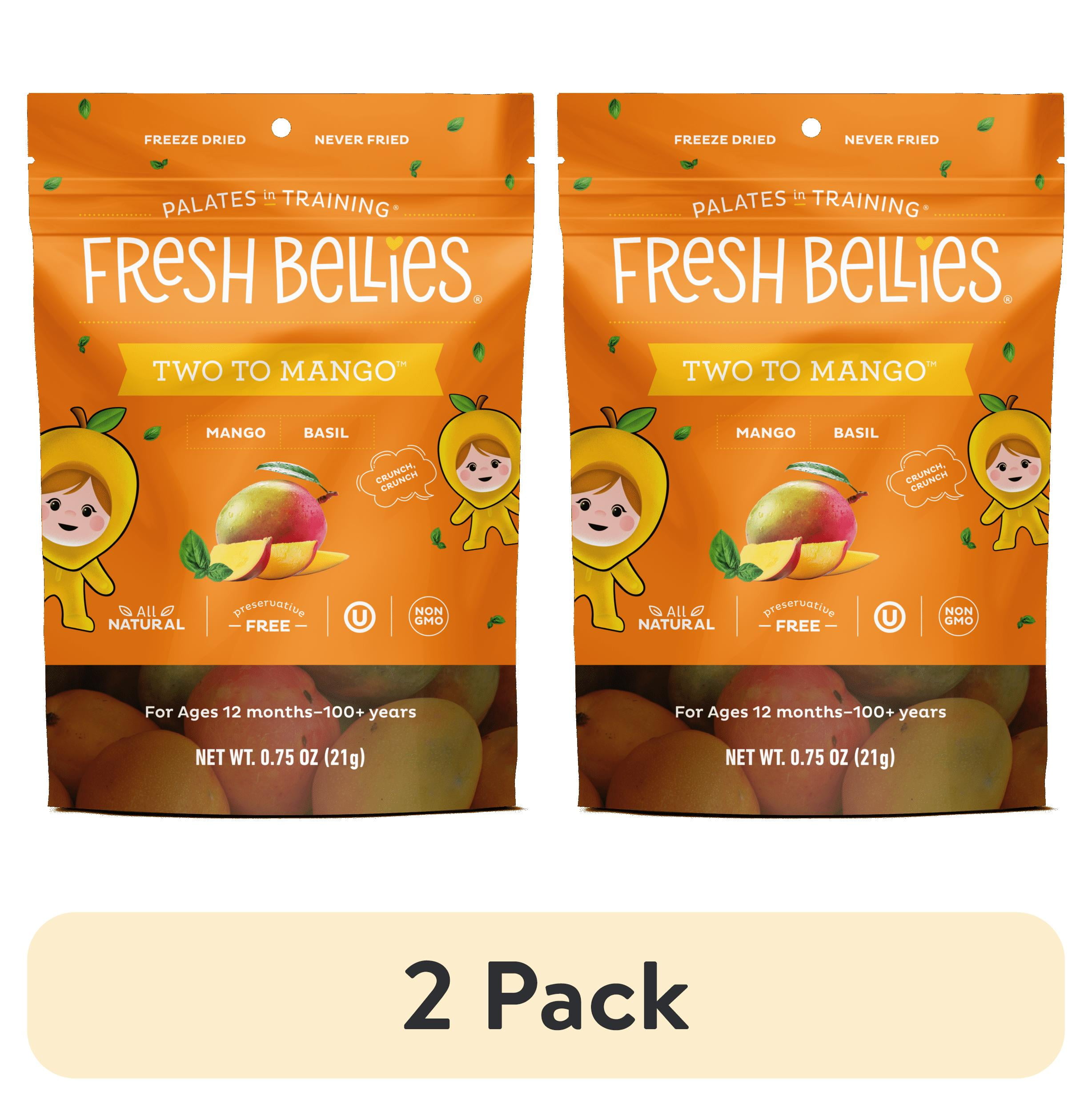 (2 pack) Fresh Bellies - Two to Mango & Basil Freeze Dried Snacks for ...