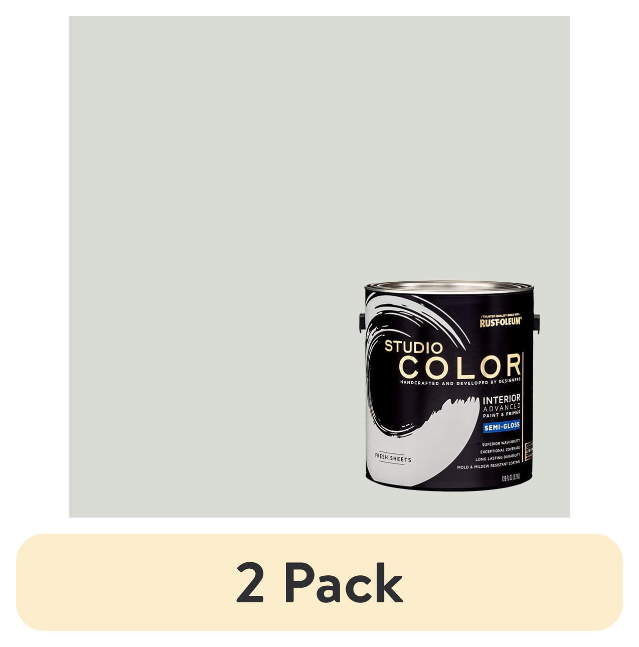 (2 pack) Fresh Sheets, Rust-Oleum Studio Color Interior Paint + Primer ...