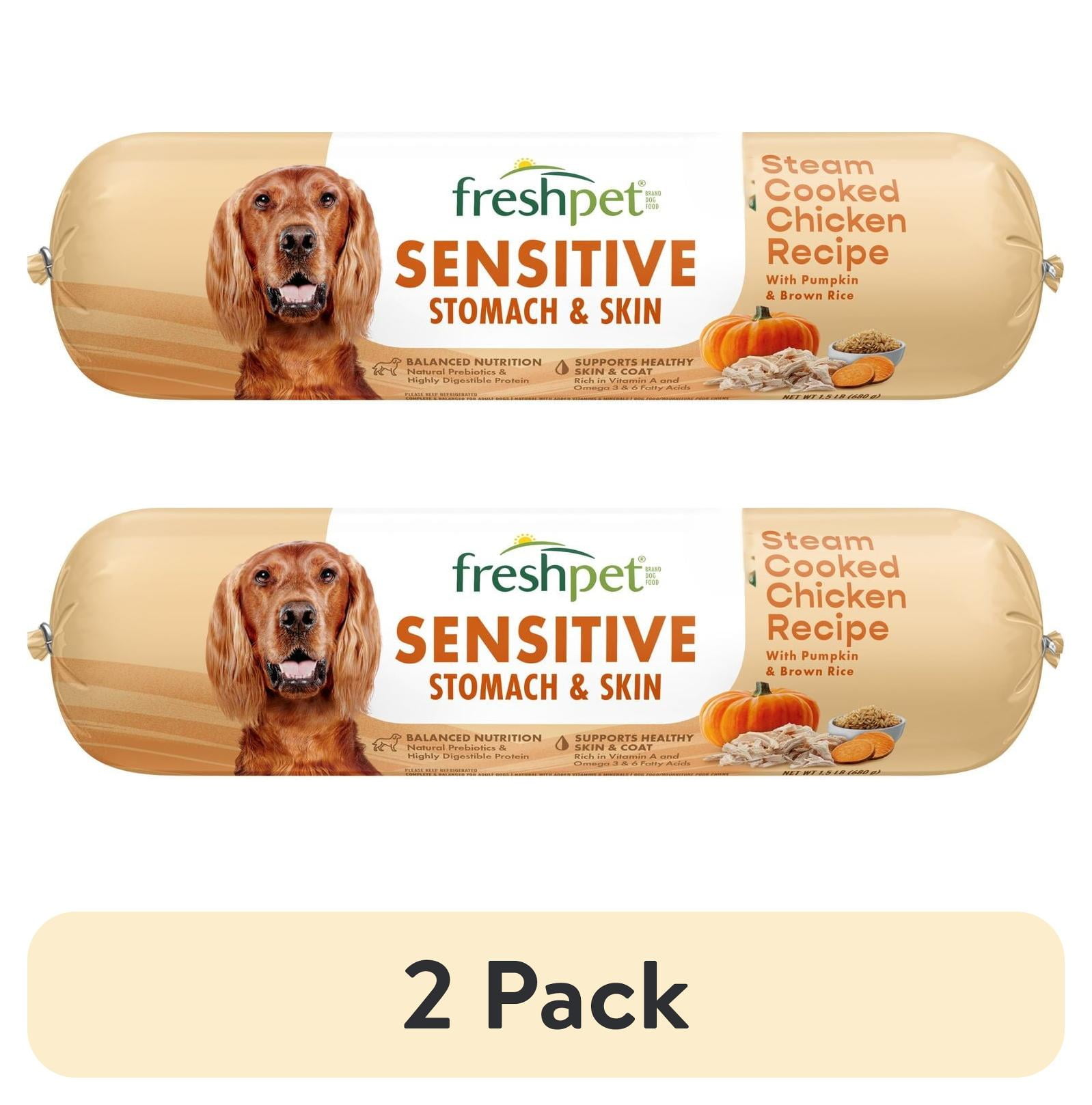 (2 pack) Freshpet Fresh Dog Food, Sensitive Stomach & Skin Chicken ...