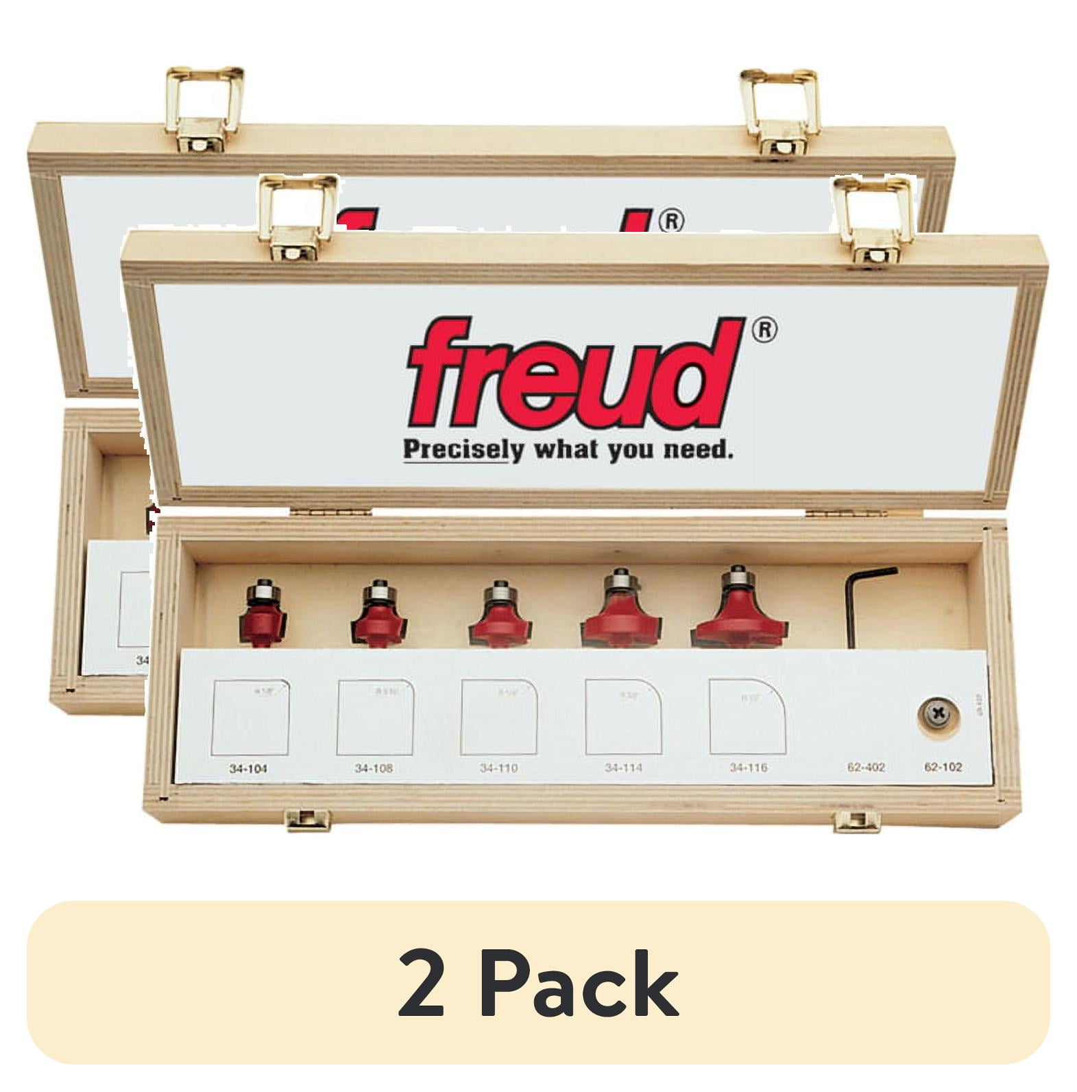 (2 pack) Freud Carbide Round Over and Beading Router Bit Set 5 pc ...