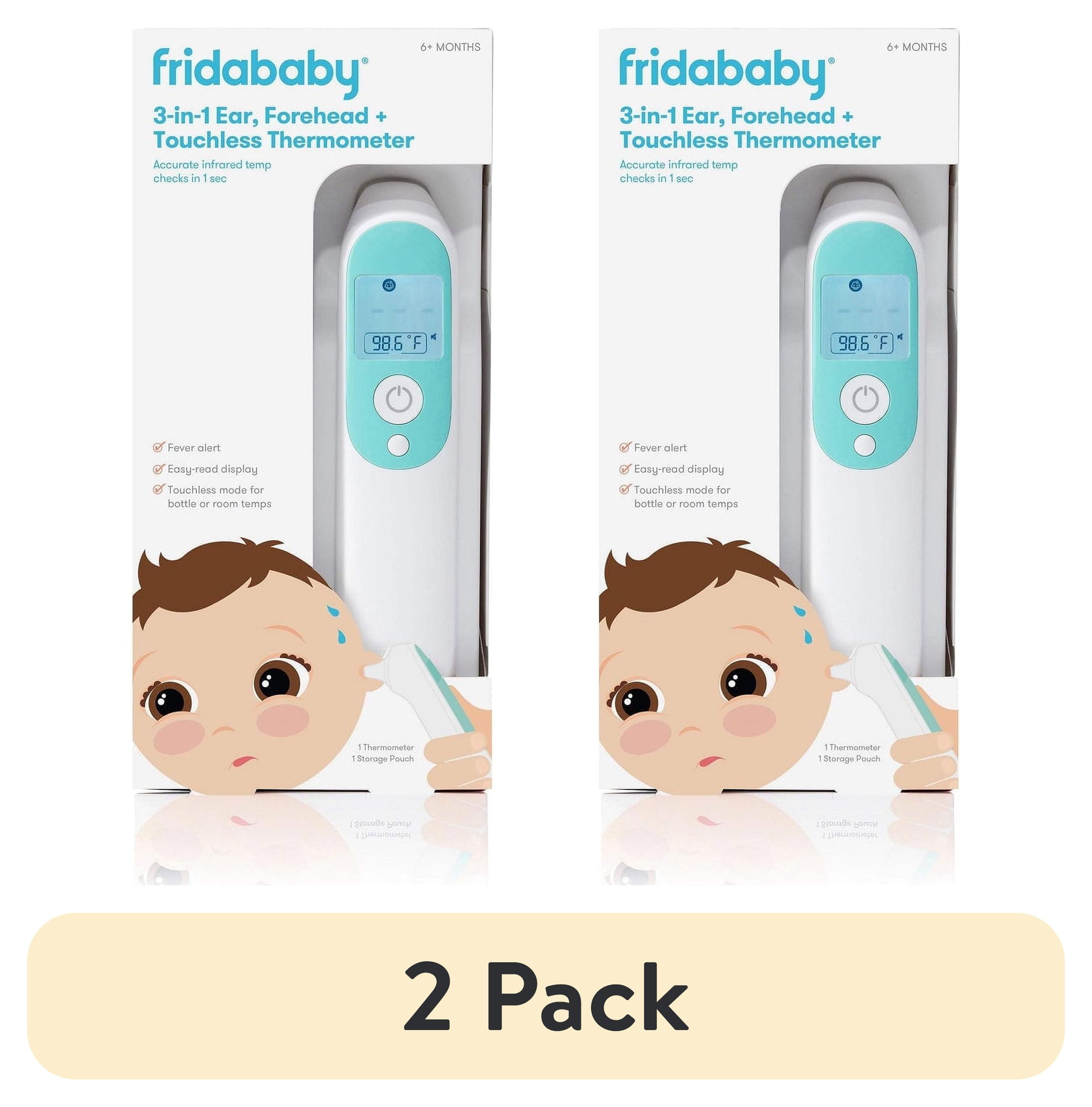 (2 pack) Frida 3-in-1 Ear, Forehead + Touchless Infrared Thermometer ...