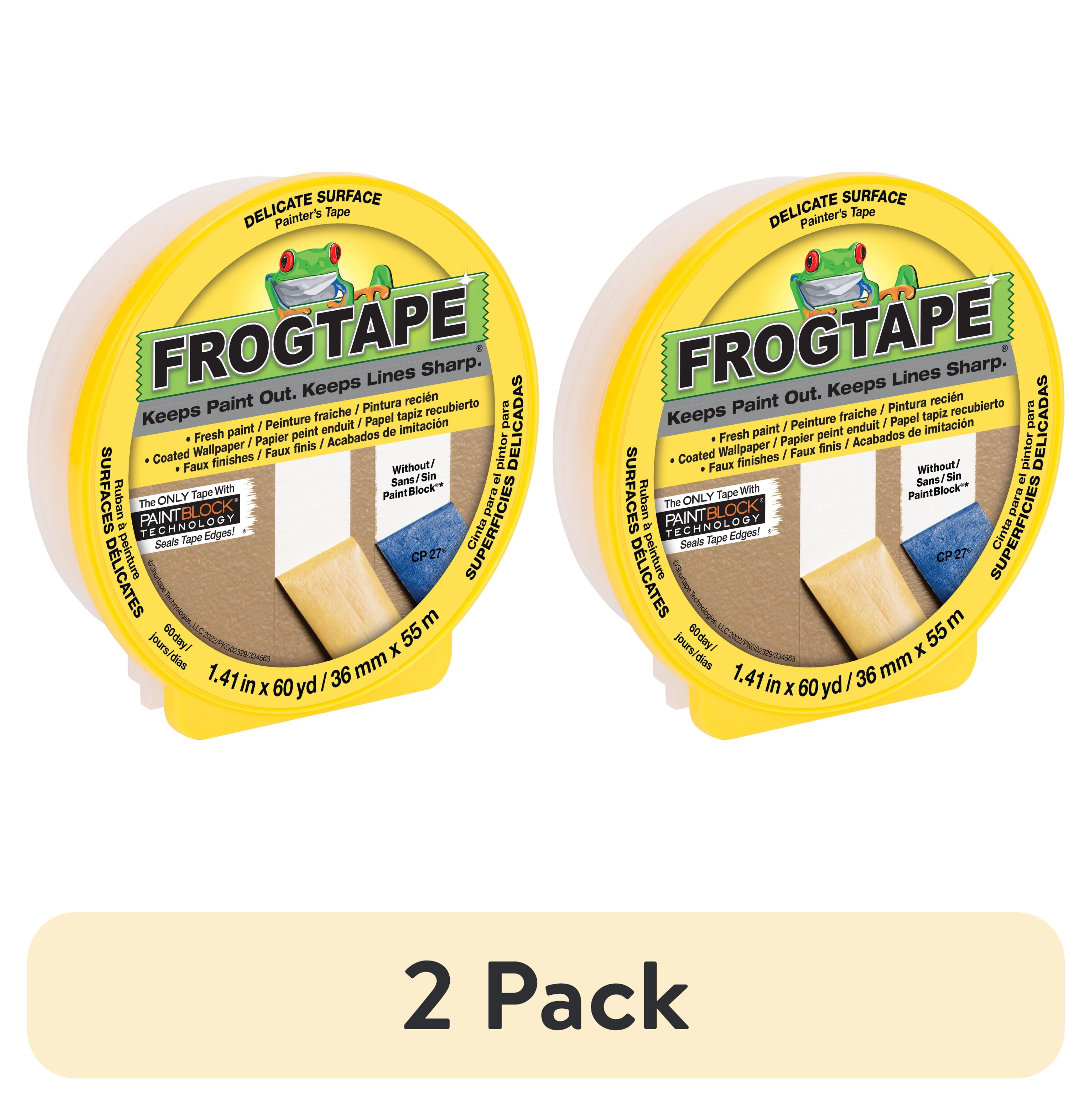 (2 pack) FrogTape 1.41 in. x 60 yd. Yellow Delicate Surface Painter's ...