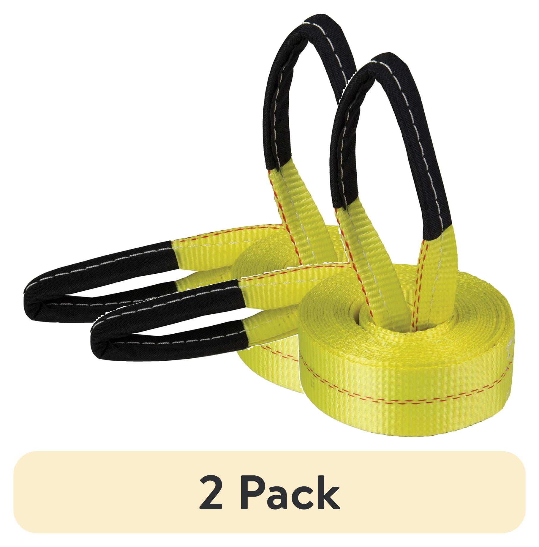 (2 pack) Fuel Helmets 2" x 20' Deluxe Recovery Strap Reinforced Looped ...