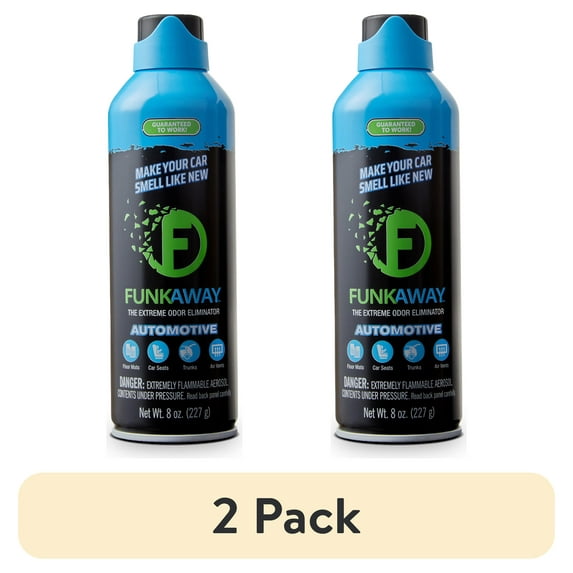 (2 pack) FunkAway Automotive Aerosol Spray, 8 oz., Extreme Odor ...
