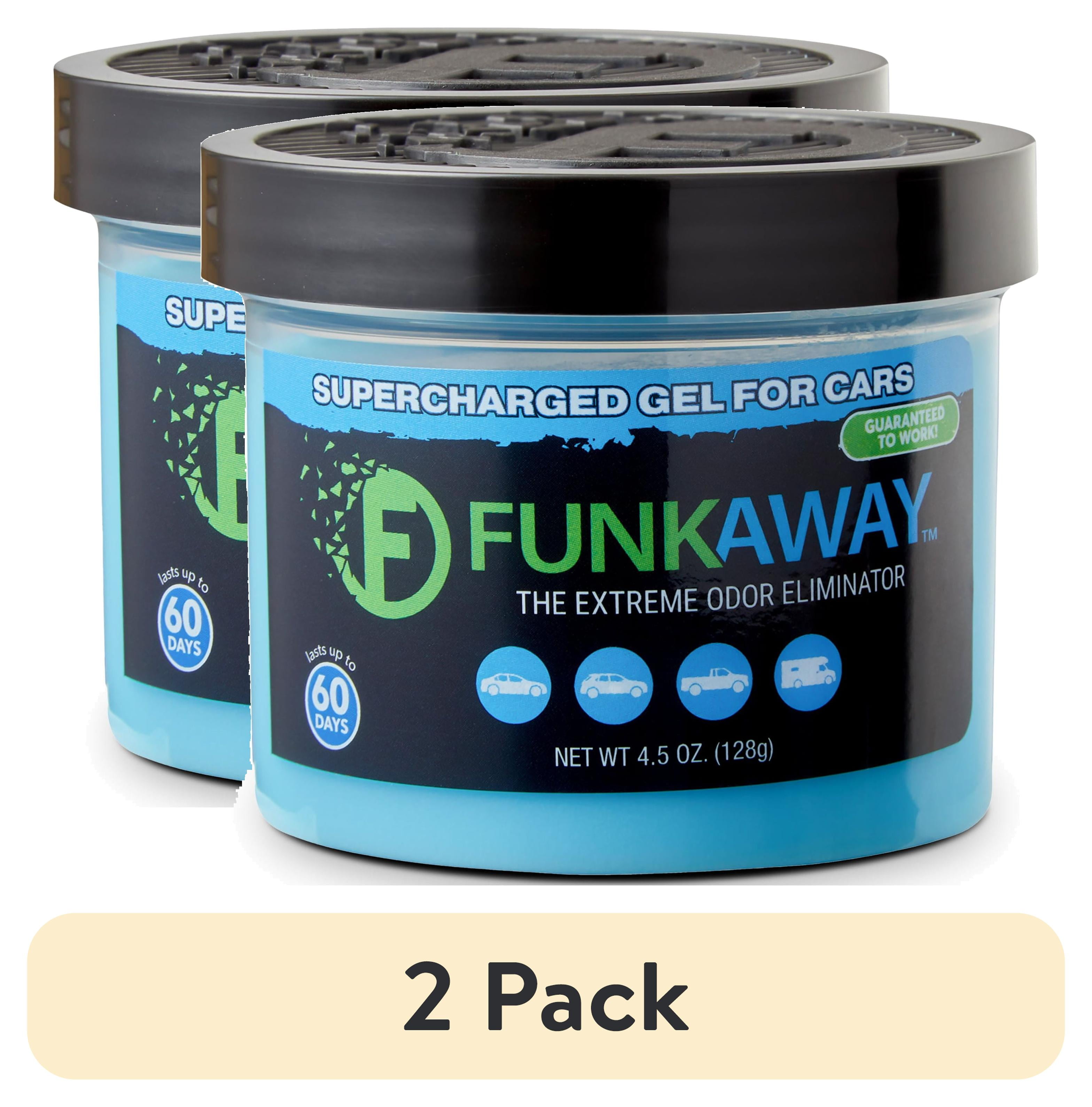 (2 pack) FunkAway Supercharged Gel for Cars, 4.5 oz., Extreme Odor ...
