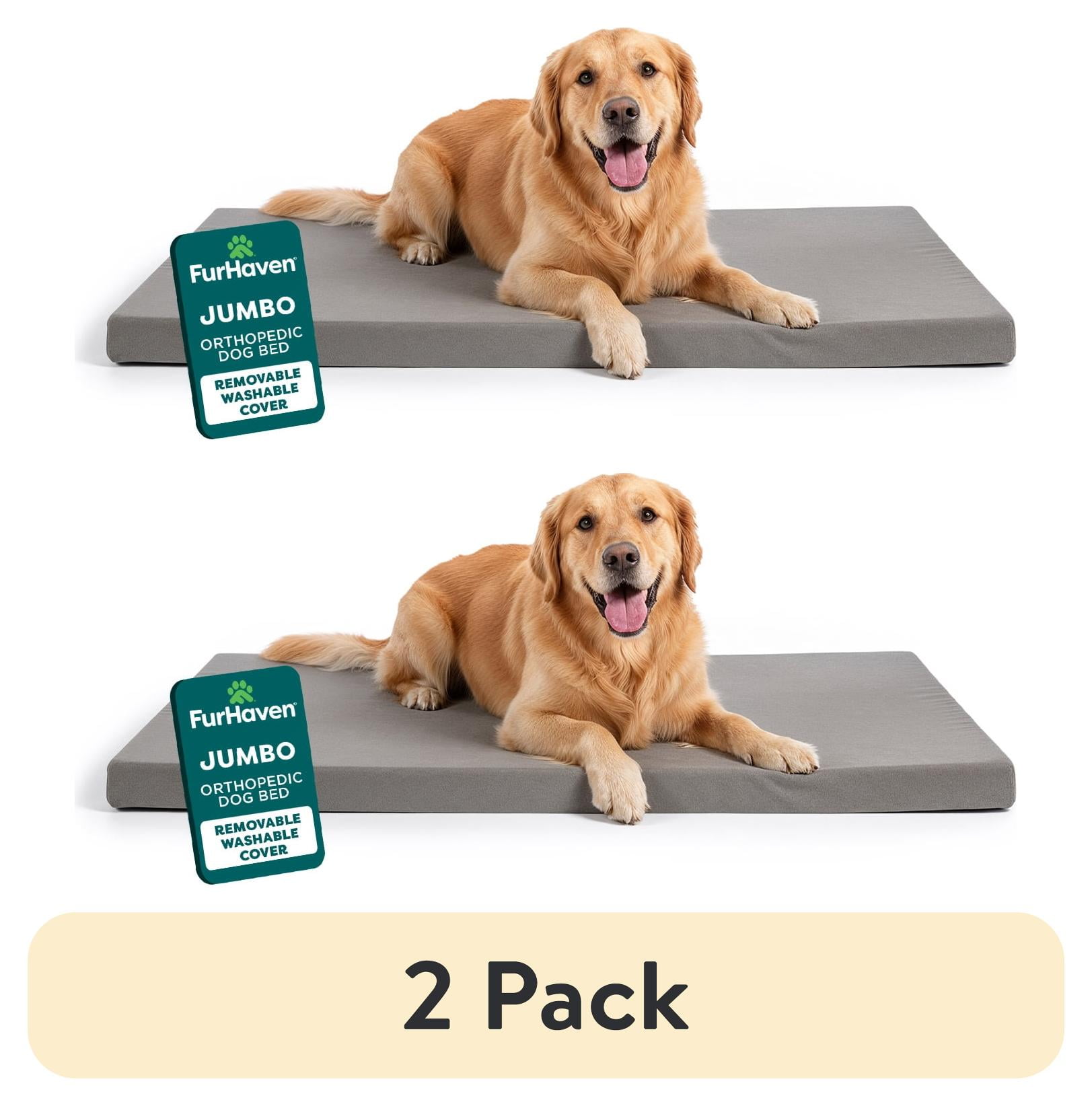 (2 pack) FurHaven Pet Products Restful Dreamer Large Orthopedic Foam ...