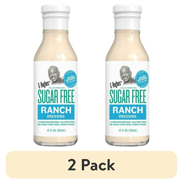(2 pack) G Hughes Sugar Free Ranch Dressing, 12 oz. - Walmart.com