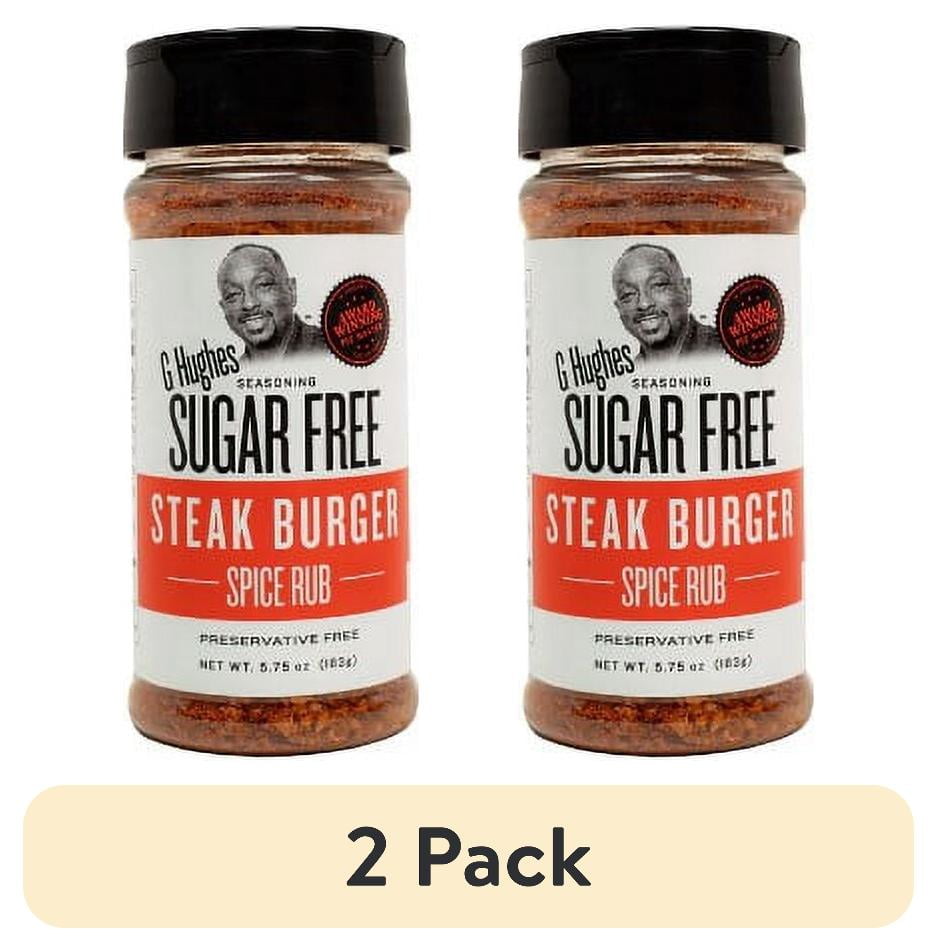 (2 pack) G Hughes Sugar Free Steak Burger Rub Seasoning, 5.75 oz Bottle ...