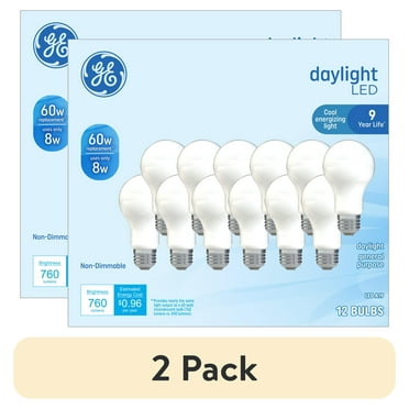 GE 93131322 LED Light Bulbs, Soft White, A19 Shape, Medium Base, 13 ...