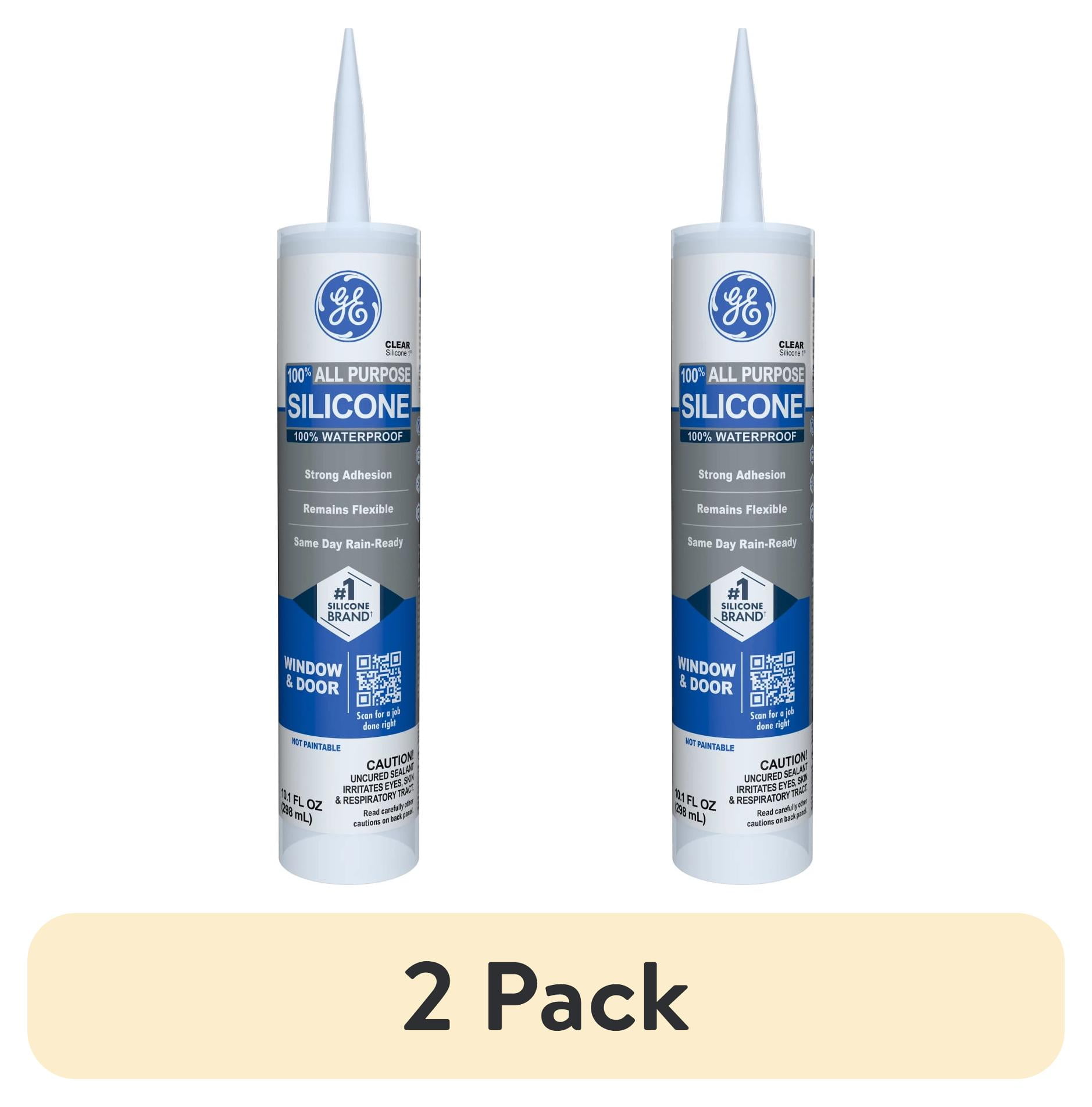 (2 pack) GE Silicone 1 All Purpose Sealant Window & Door, Pack of 1 ...