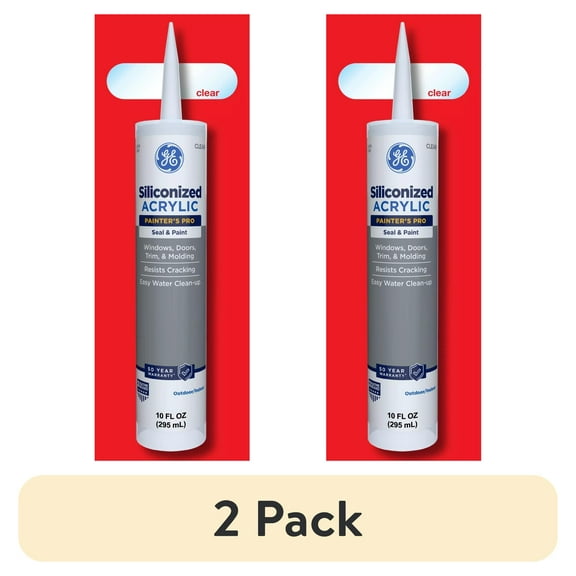 GE All Purpose Silicone Caulk - 100% Waterproof Silicone Sealant ...