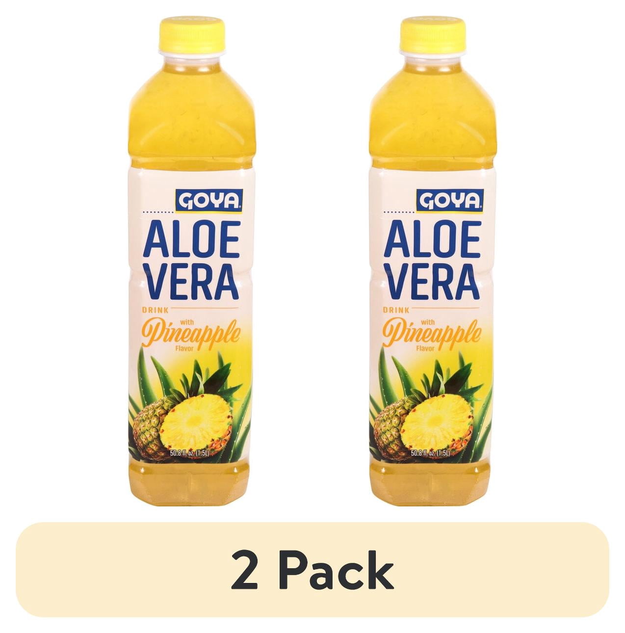 (2 pack) GOYA Aloe Vera Drink with Pineapple Flavor 50.8 fl Oz ...