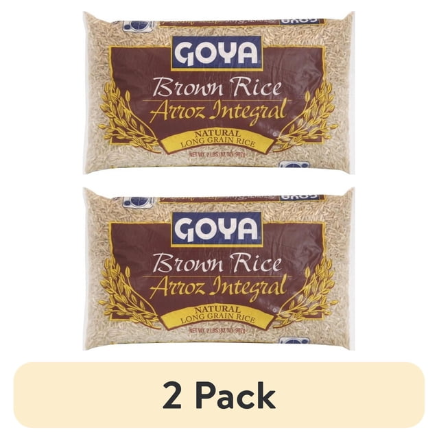 (2 pack) GOYA Natural Long Grain Brown Rice, 2 Lb Bag - Walmart ...