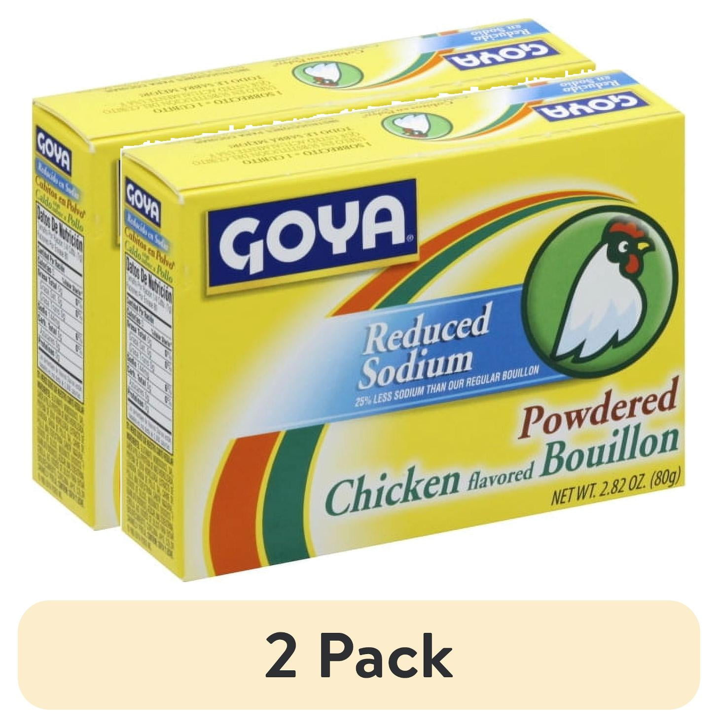 (2 pack) GOYA Powdered Chicken Bouillon Reduced Sodium 2.82 oz ...