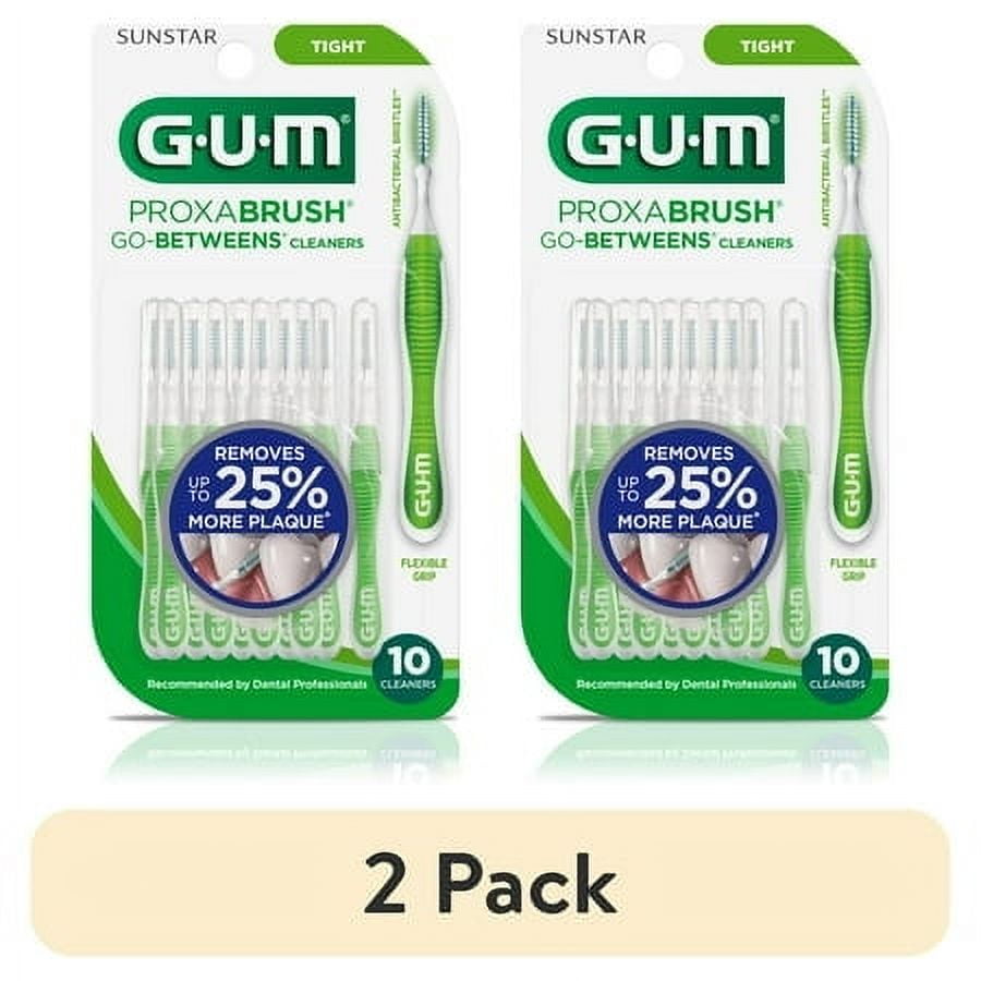 (2 pack) GUM Proxabrush Go-Betweens - Tight, Interdental Brushes, Soft ...