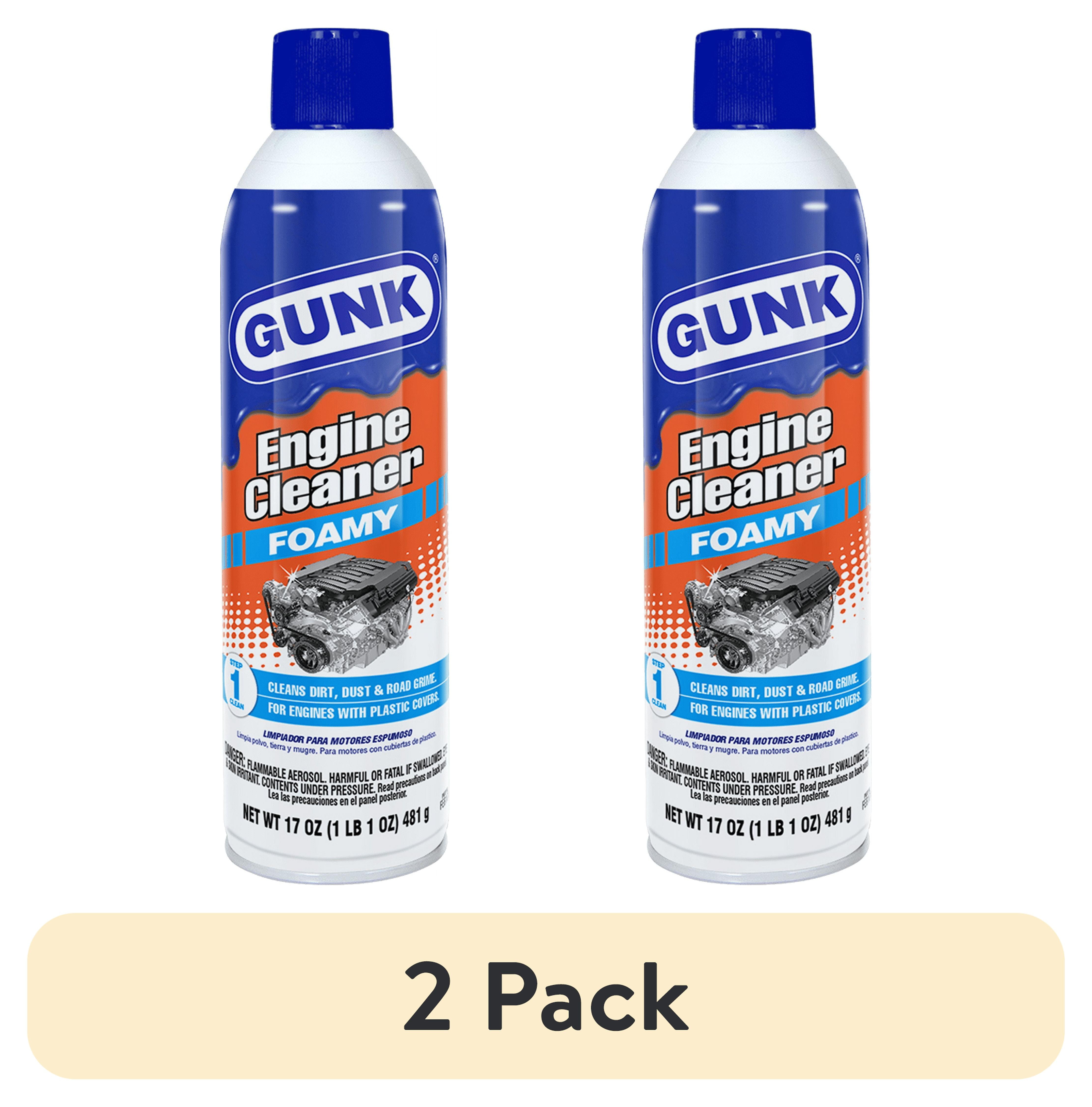 (2 pack) GUNK Low VOC Foamy Engine Cleaner and Degreaser, 17 oz Aerosol ...