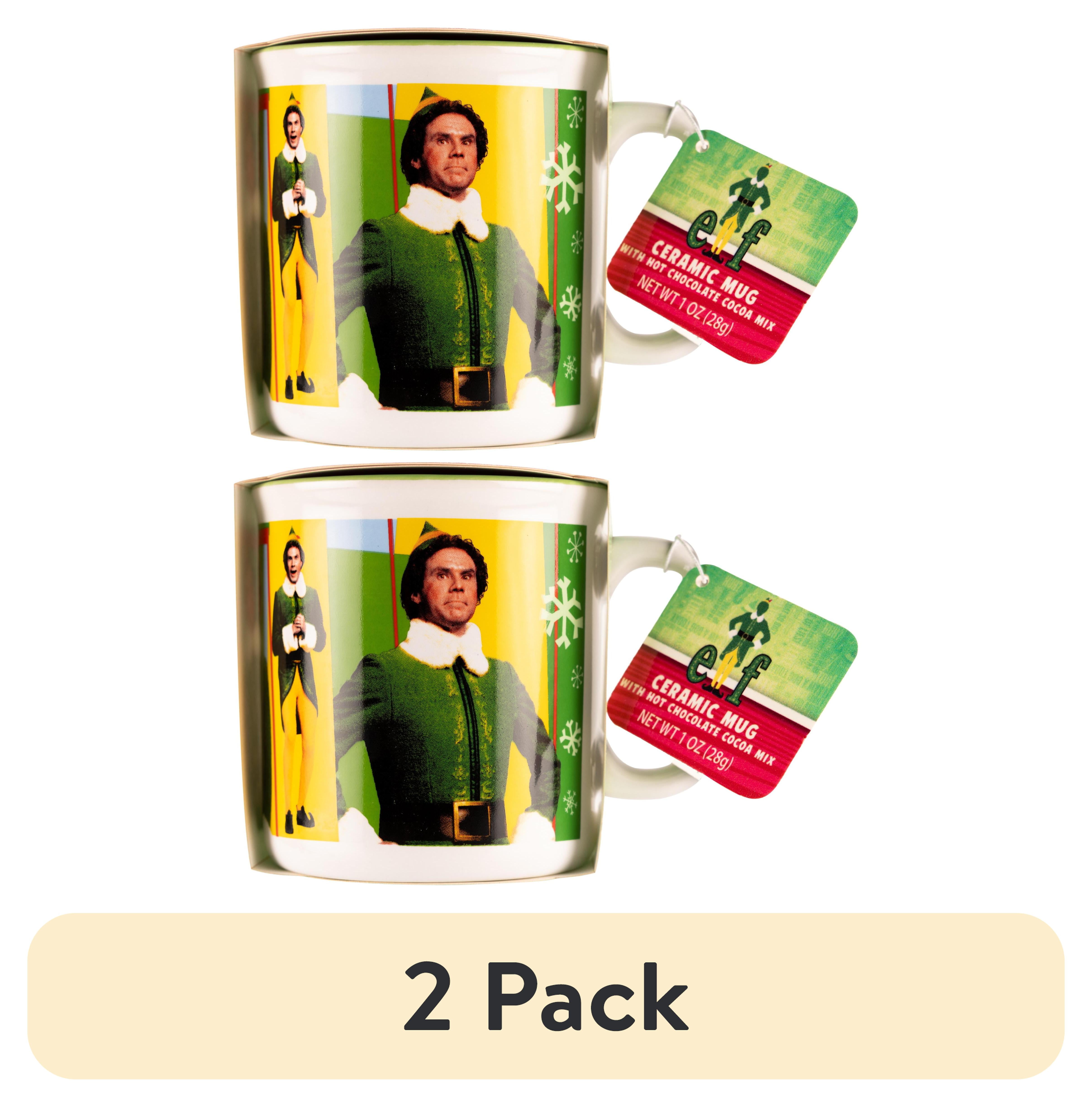 (2 pack) Warner Bros Elf 10 oz Ceramic Mug with Cocoa - Walmart.com