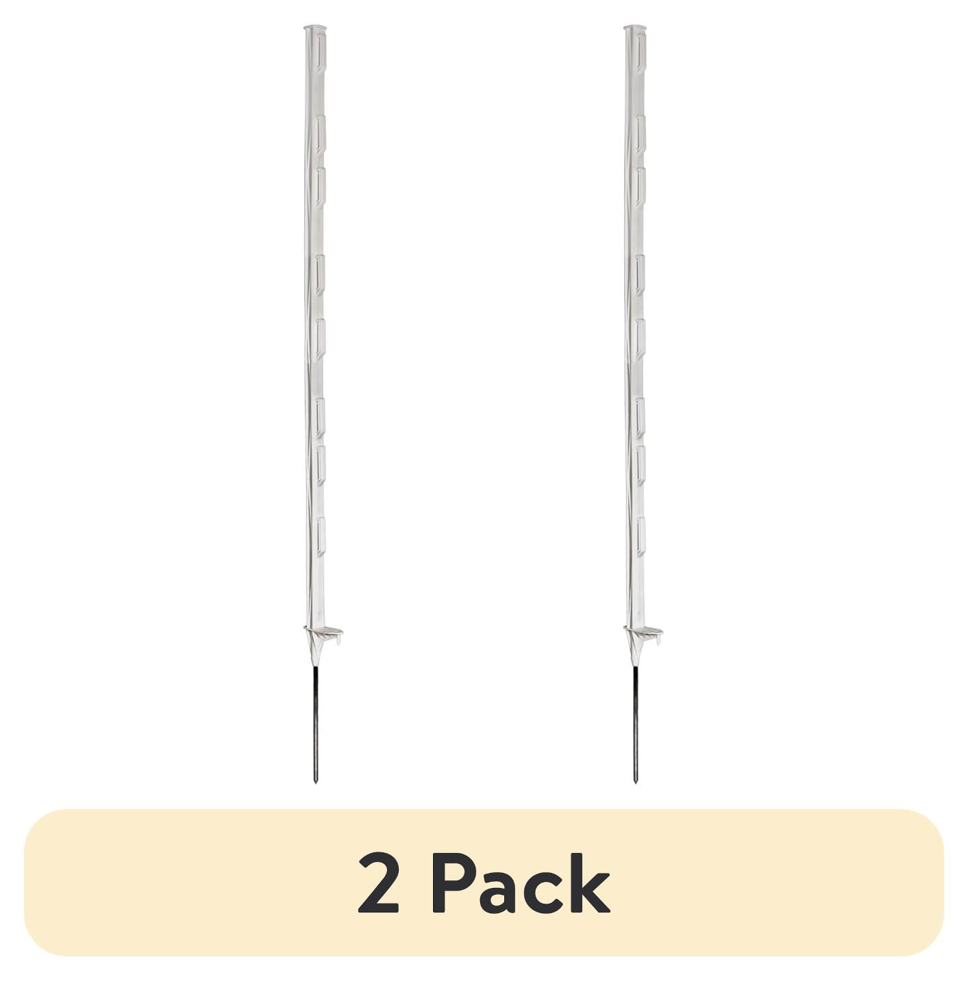 (2 pack) Garden Craft 48in H Molded White Plastic Step-in Post, Fence ...