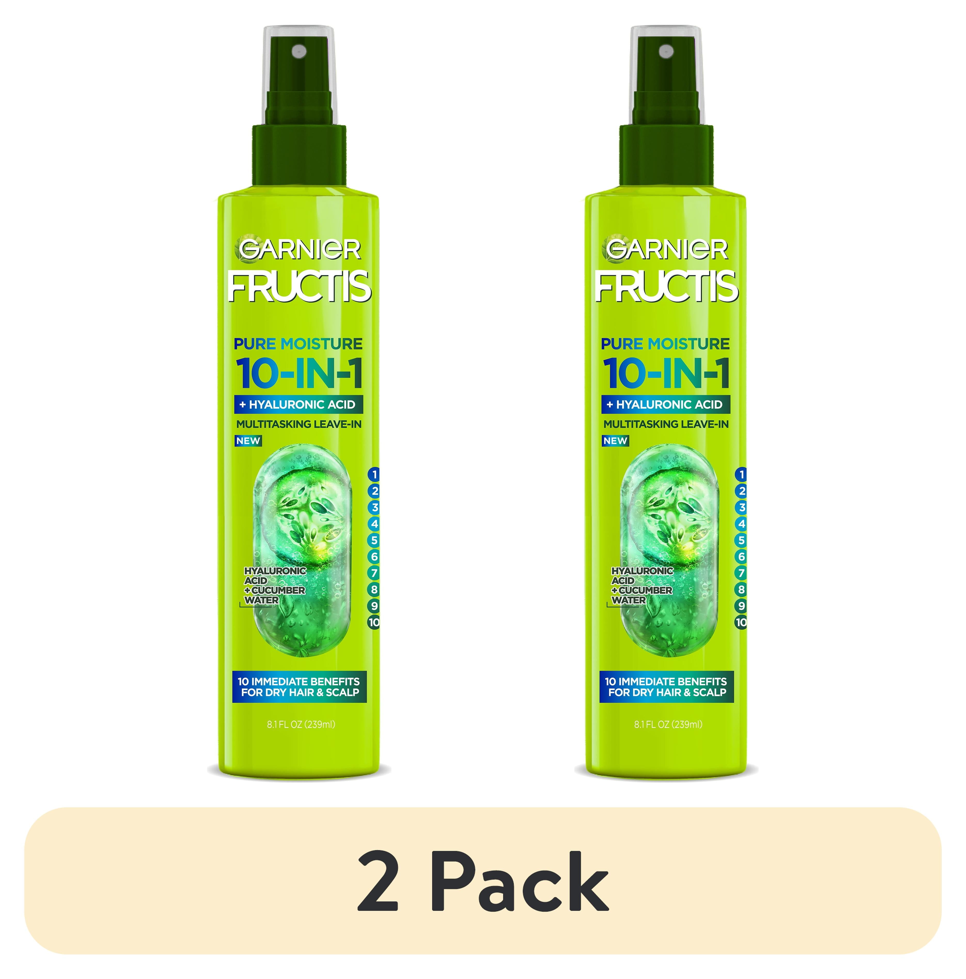 (2 pack) Garnier Fructis Pure Moisture 10 in 1 Spray with Hyaluronic ...