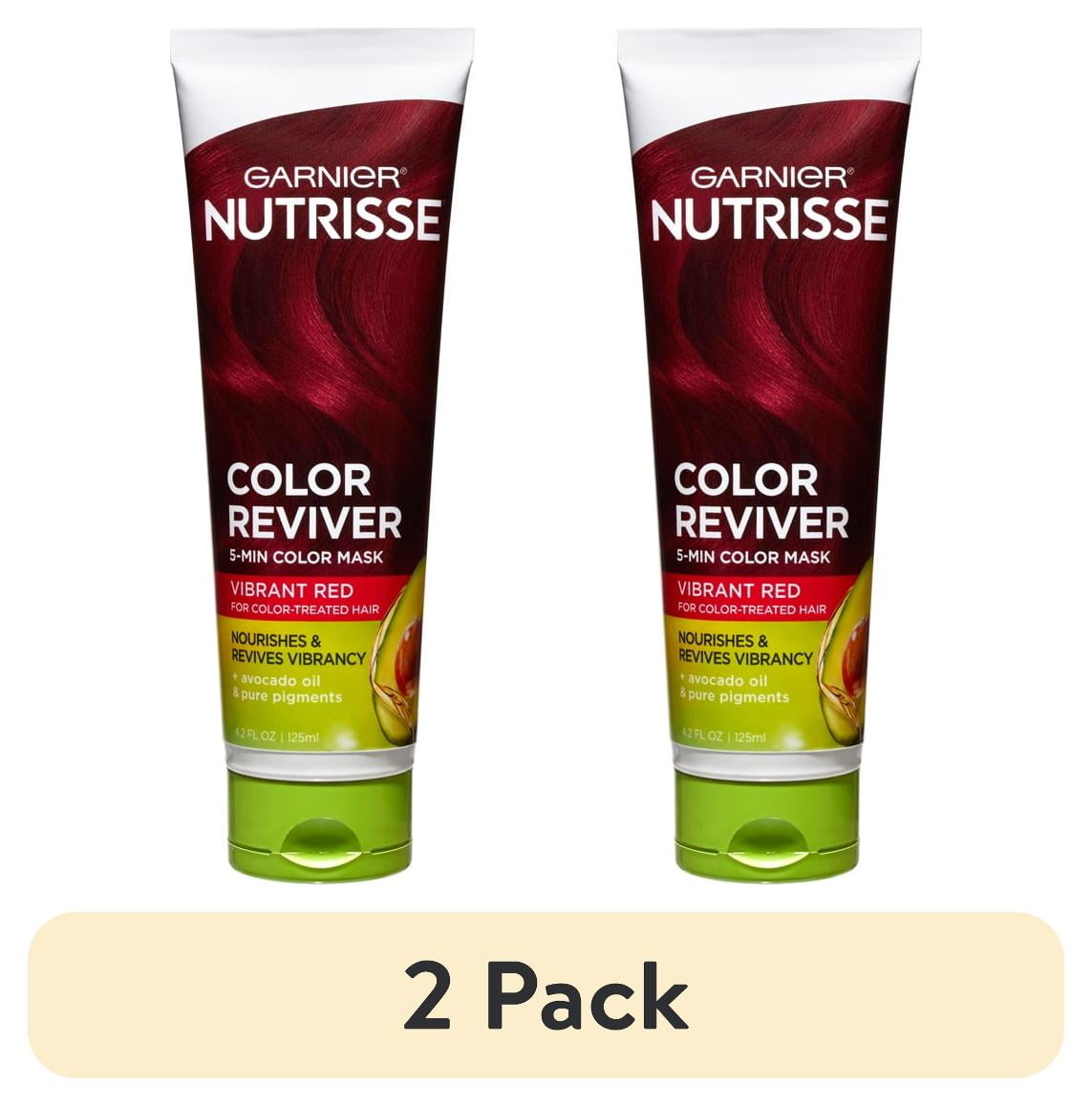 (2 pack) Garnier Nutrisse Color Reviver 5 Min Color Mask, Vibrant Red ...